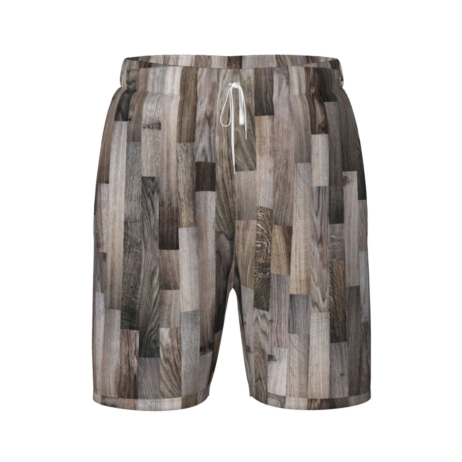 Coaee Wooden Texture for Boys Swim Trunks Compression Liner Swim Shorts ...