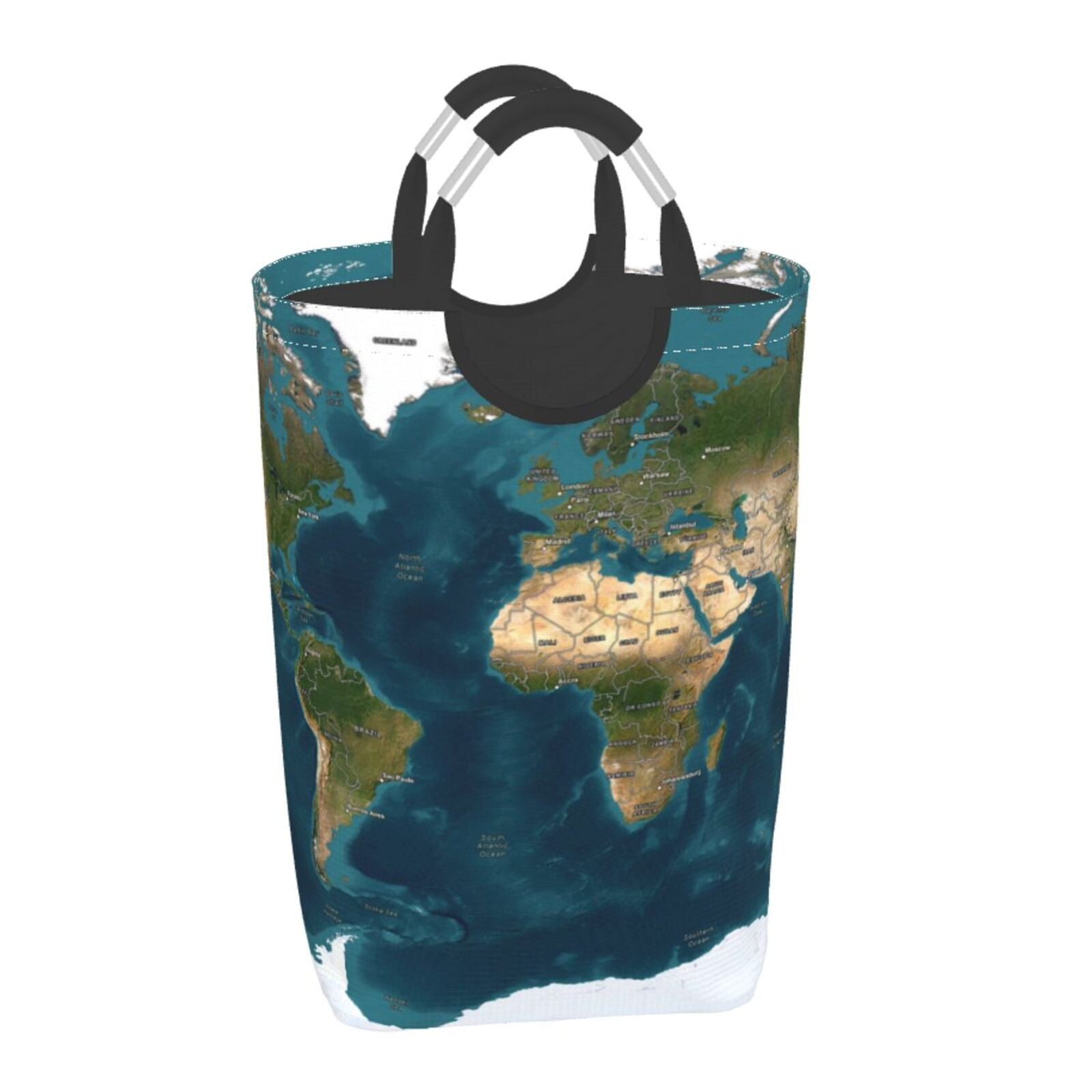 Coaee World Map for 50L Laundry Baskets with Handles, Collapsible ...
