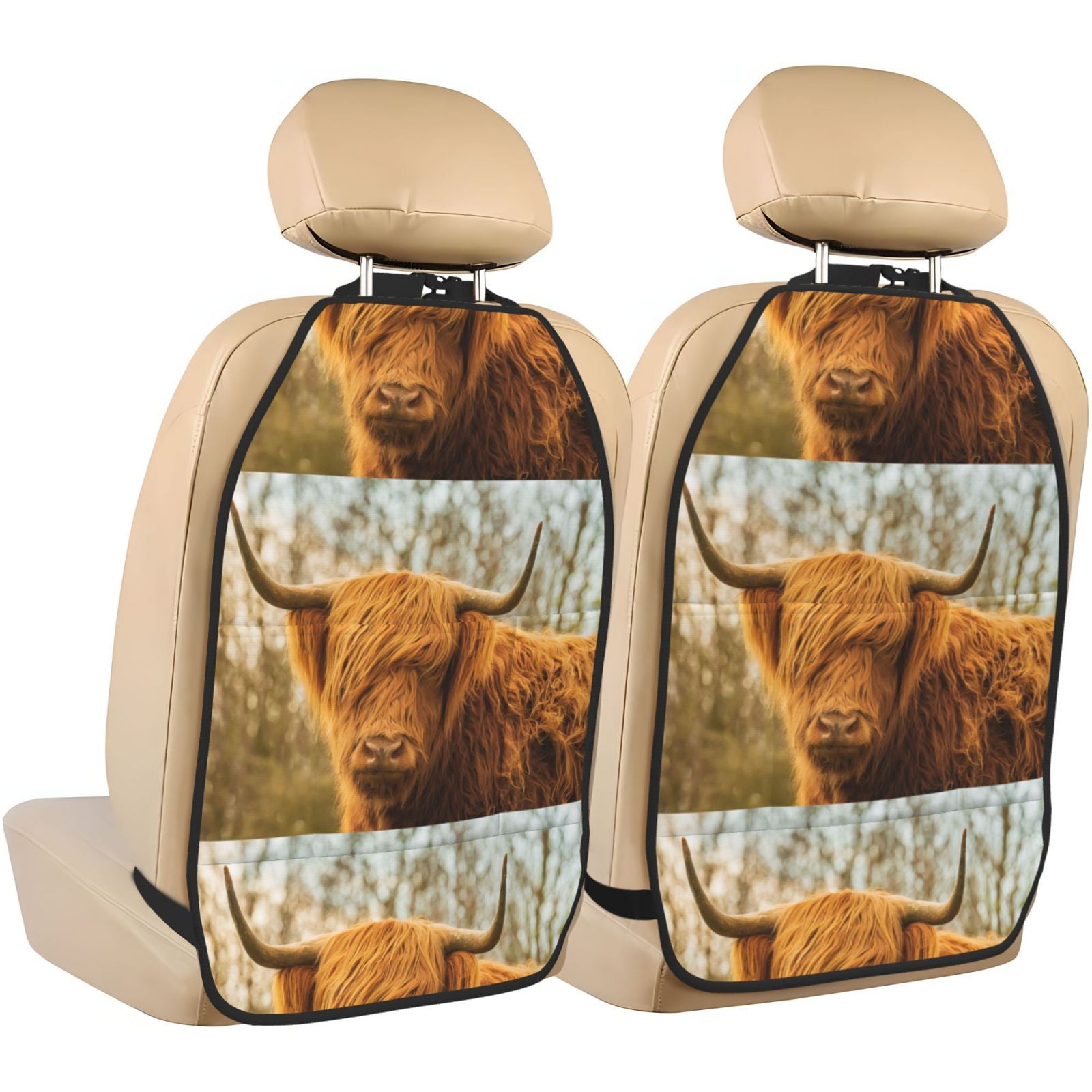 Coaee Yak for Car Kick Mat Seat Cover 2 Pcs Anti-Kick Storage Mat for ...