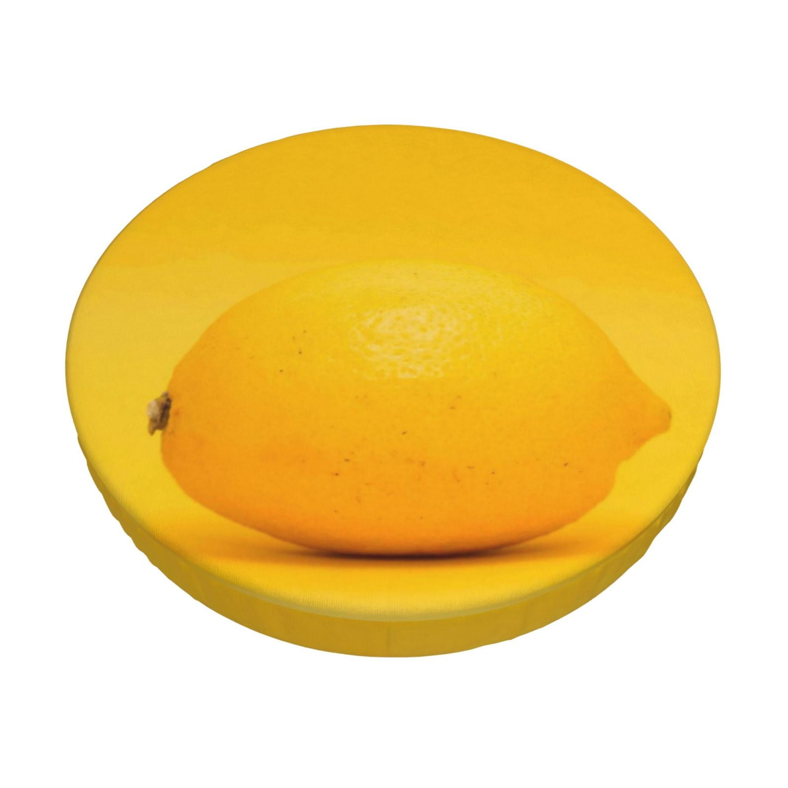 Coaee Yellow Lemon Round Bar Stool Seat Covers Washable Stool Cushion ...