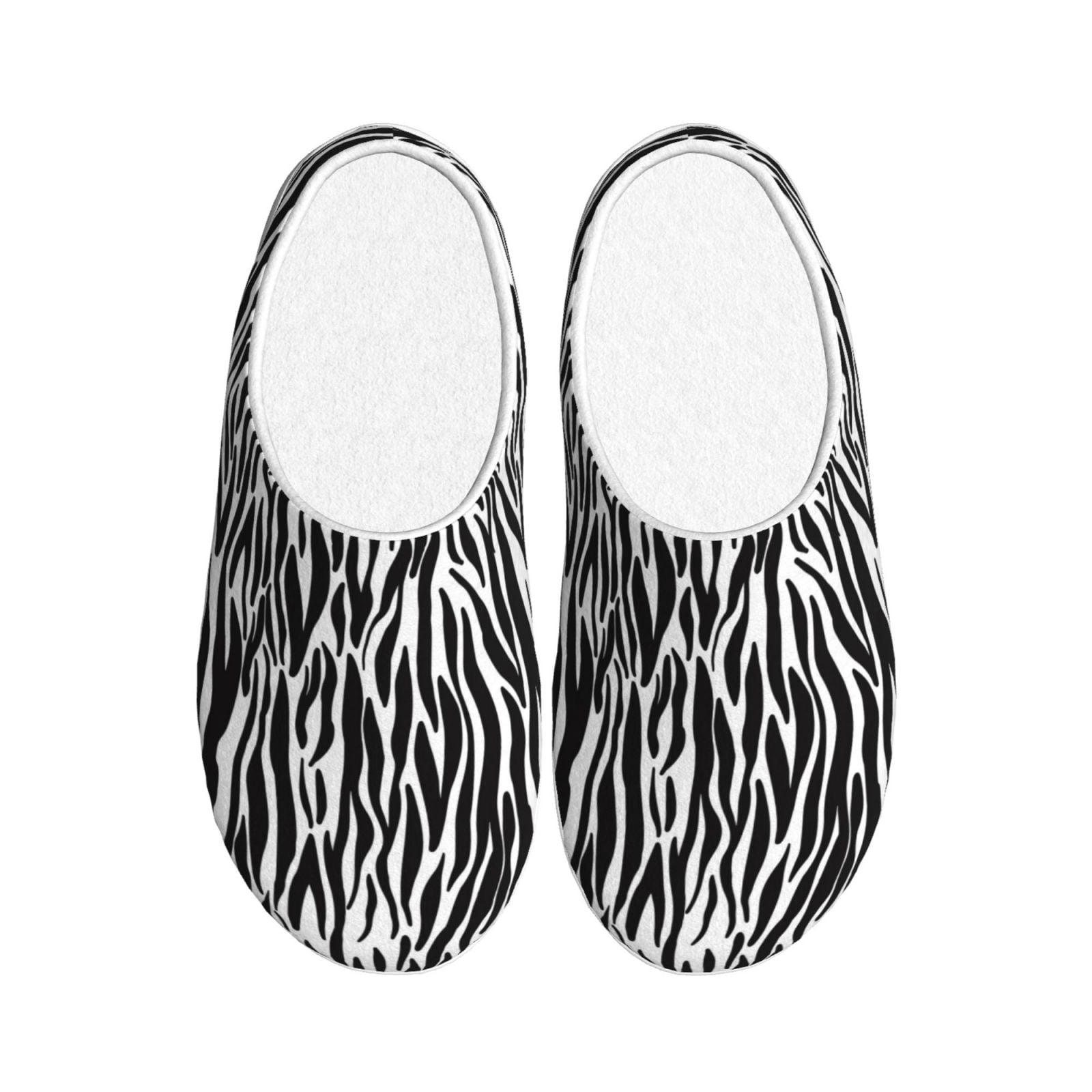 Coaee Zebra for Mens Slippers Indoor Slip On Shoes Slippers for Women ...