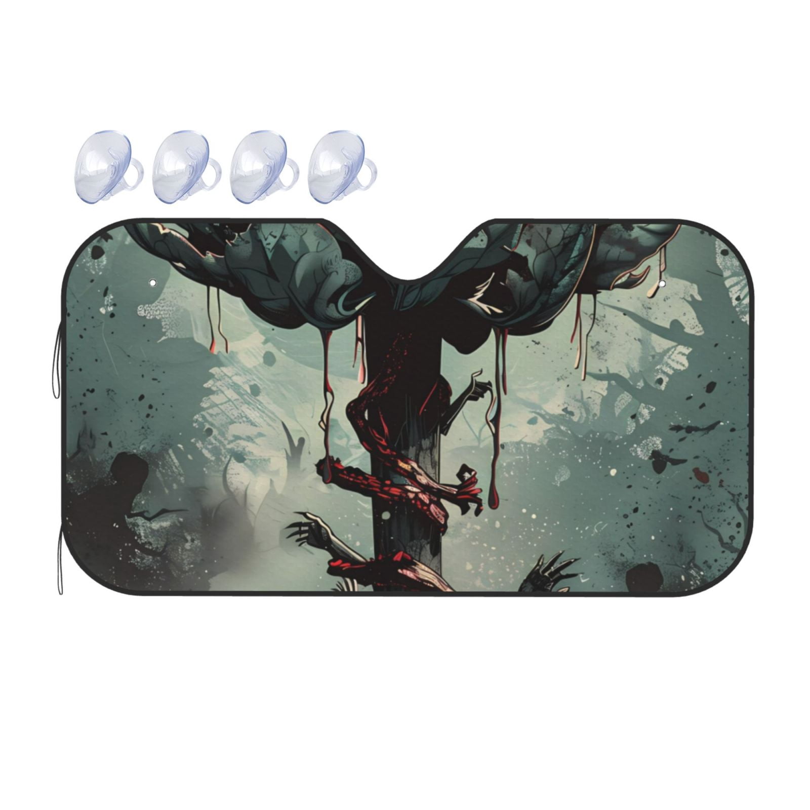 Coaee Zombie Flower Apocalypse for Car Sunshade Windshield Sun Shade ...