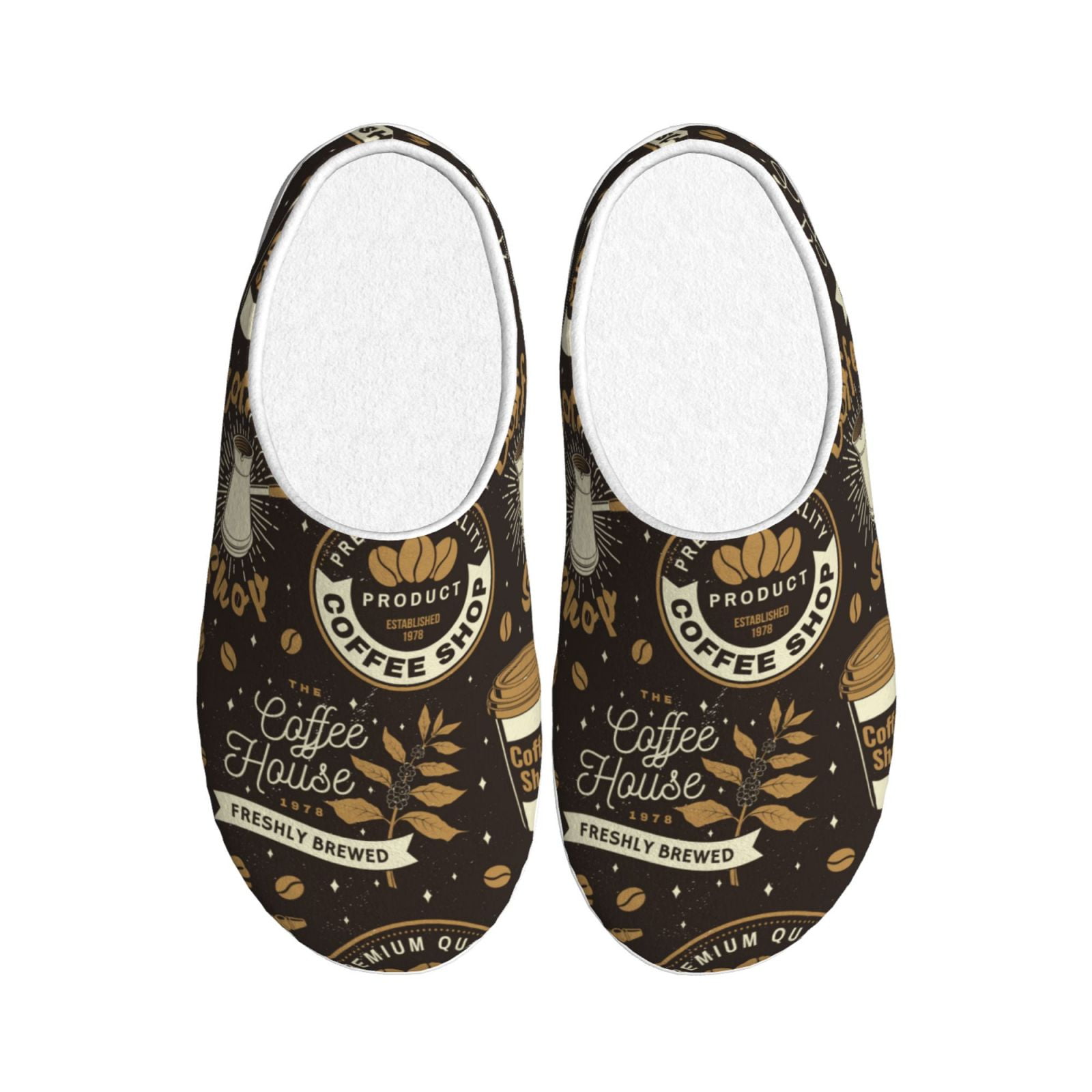 Coaee coffee shop house for Mens Slippers Indoor Slip On Shoes Slippers ...