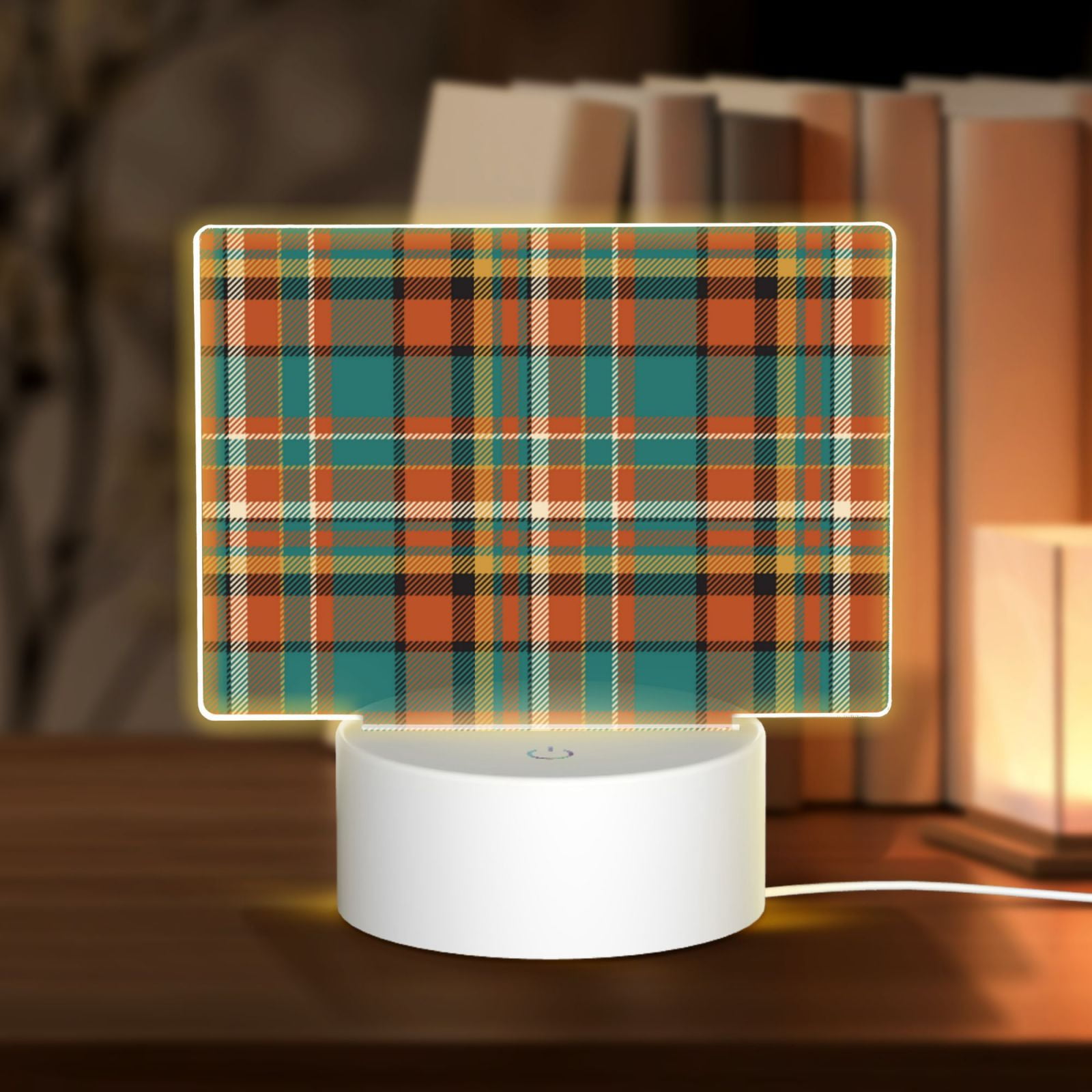 Coaee colorful plaid for Rectangular Acrylic LED Desk Lamp 3 Color ...