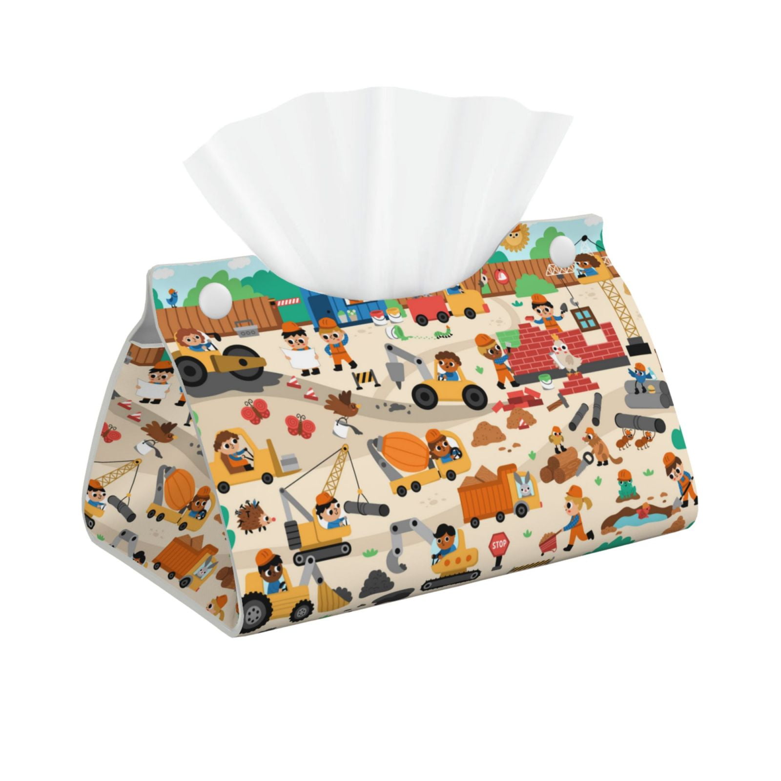 Coaee construction road work landscape for Large Tissue Box Cover ...