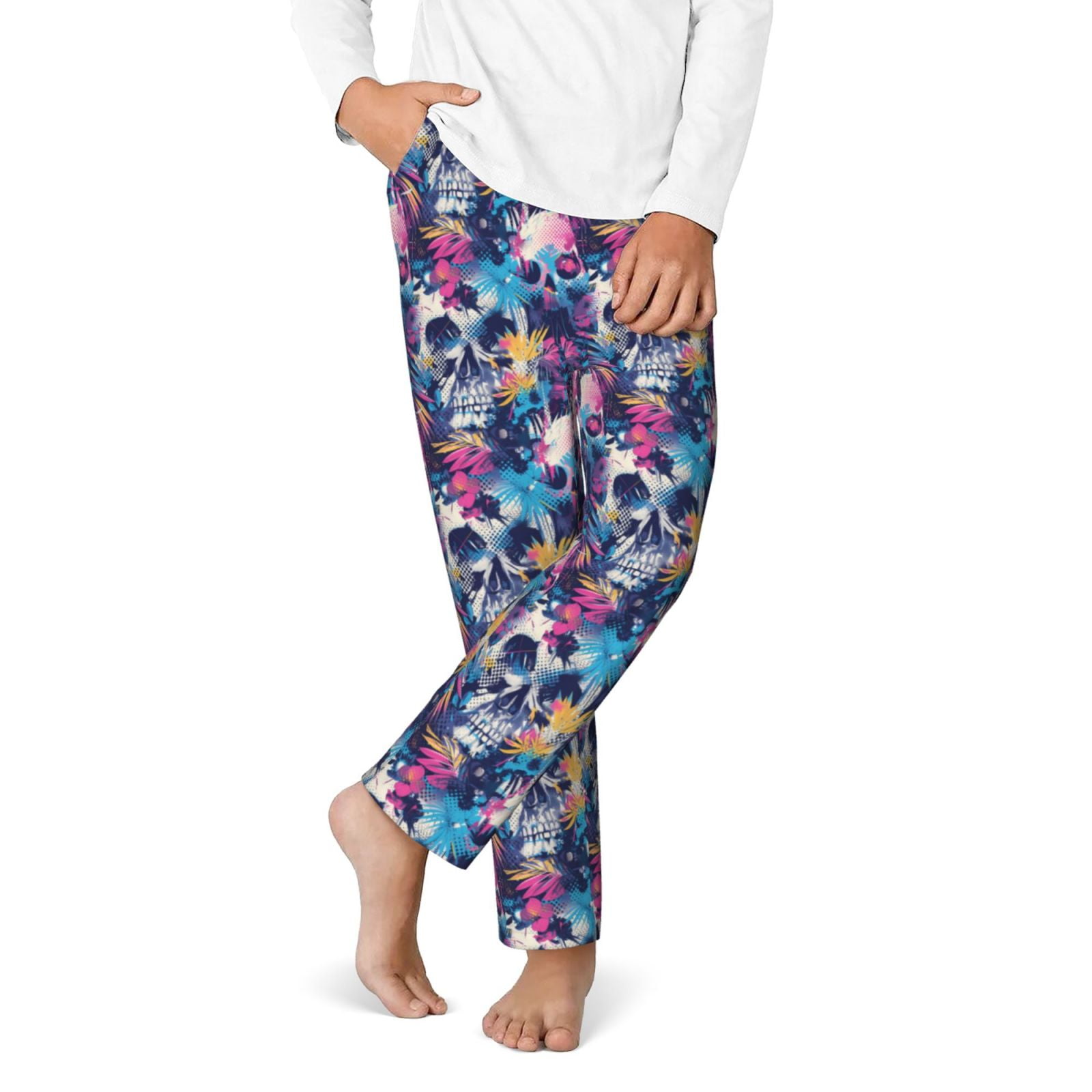 Coaee cool Skull colorful for Teen lounge pants Comfortable Lounge Long ...