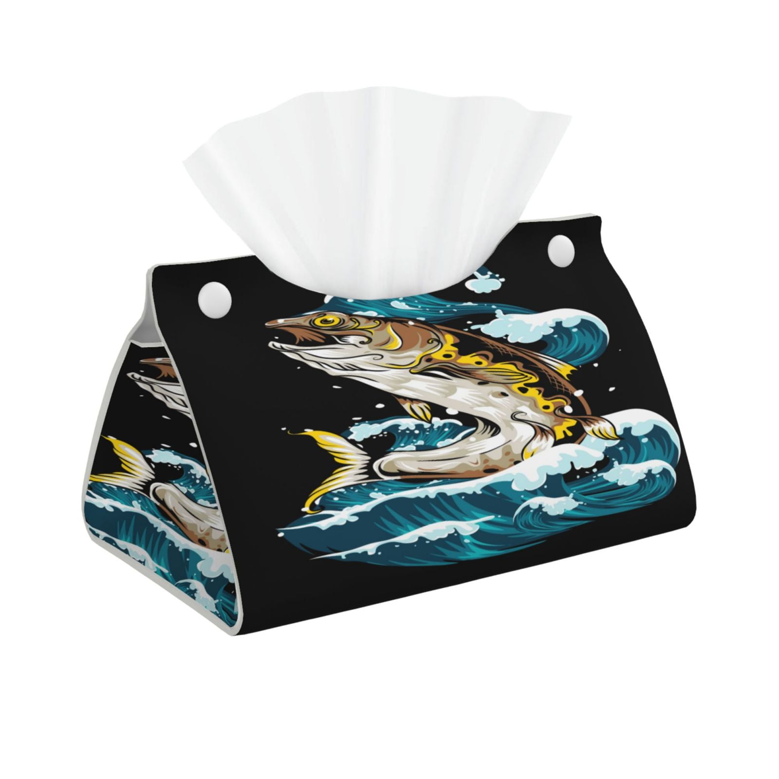 Coaee green salmon fish for Large Tissue Box Cover Rectangular for ...