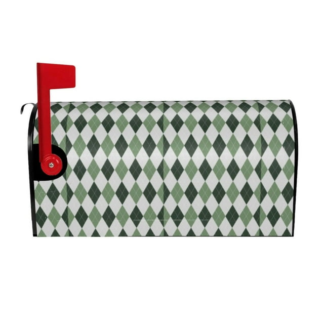Coaee grey and green argyle for Magnetic Mailbox Protective Cover ...