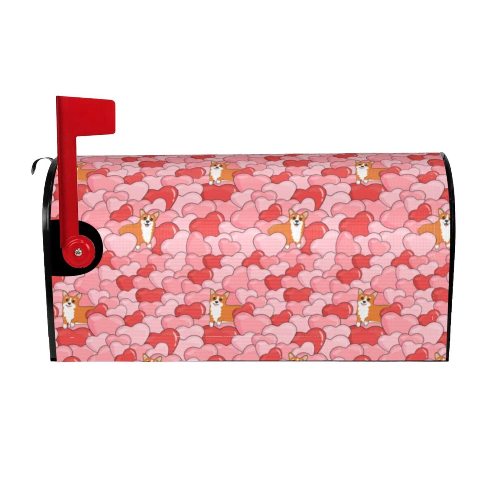 Coaee hearts and cute corgi for Magnetic Mailbox Protective Cover ...