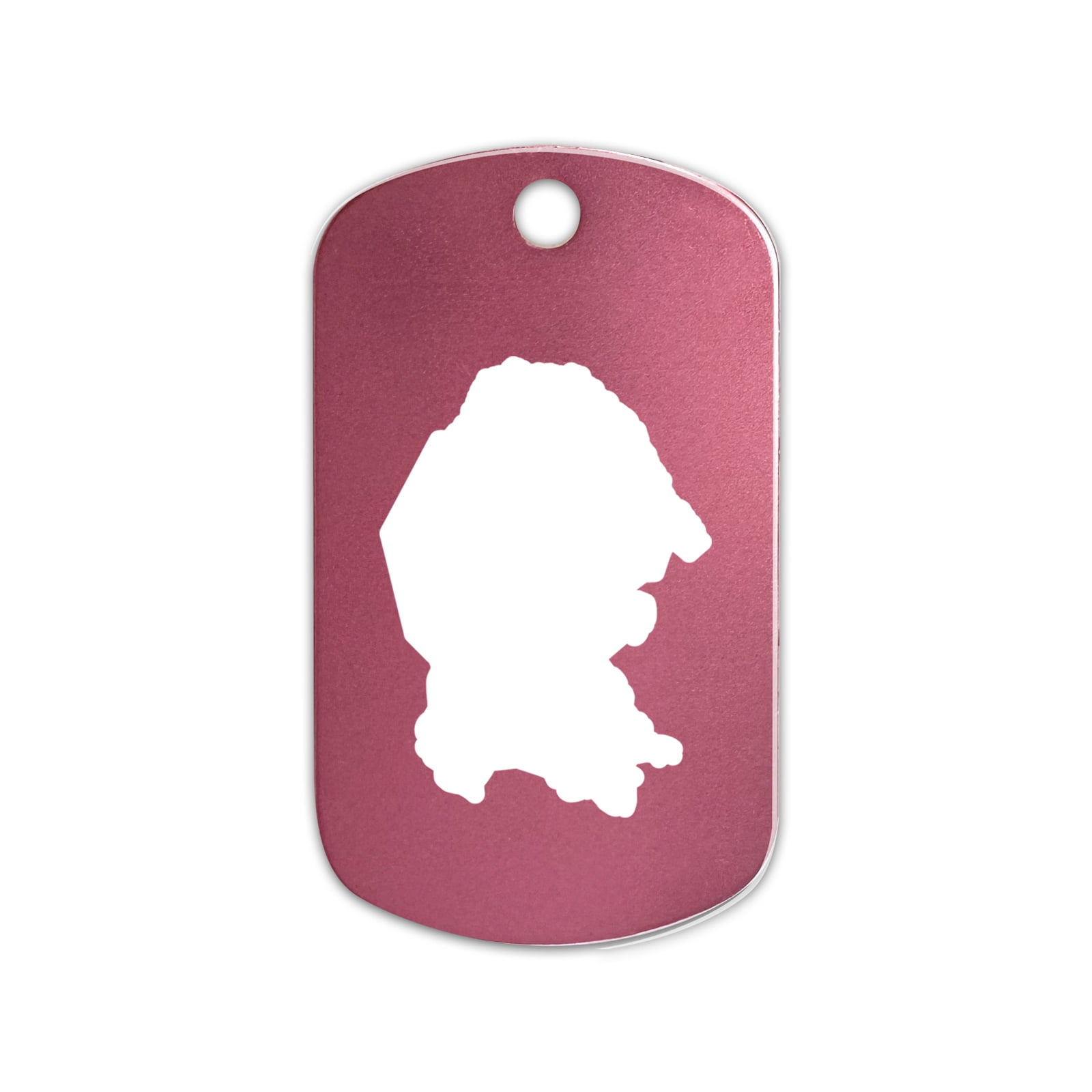 Coahuila State Shaped GI Dog Tag Aluminum Keychain ch coah mexico de ...