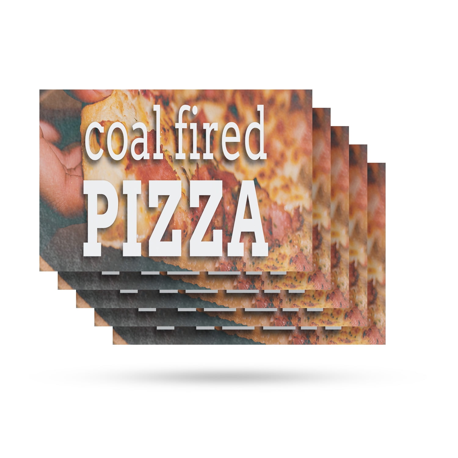 Coal Fired Pizza Vinyl Decal 5 Pack of 12 Inch x 16 Inch Weatherproof ...