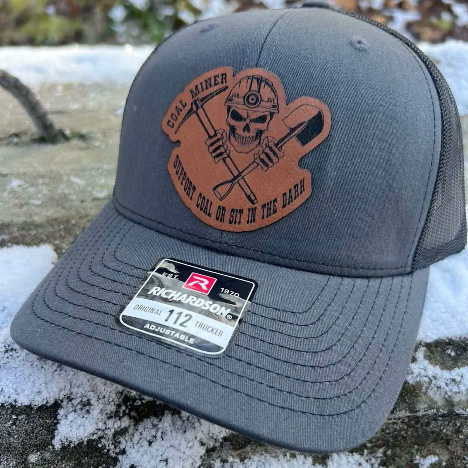 Coal Miner Trucker Hat, Adjustable Snapback Cap, Support Coal or Sit in ...
