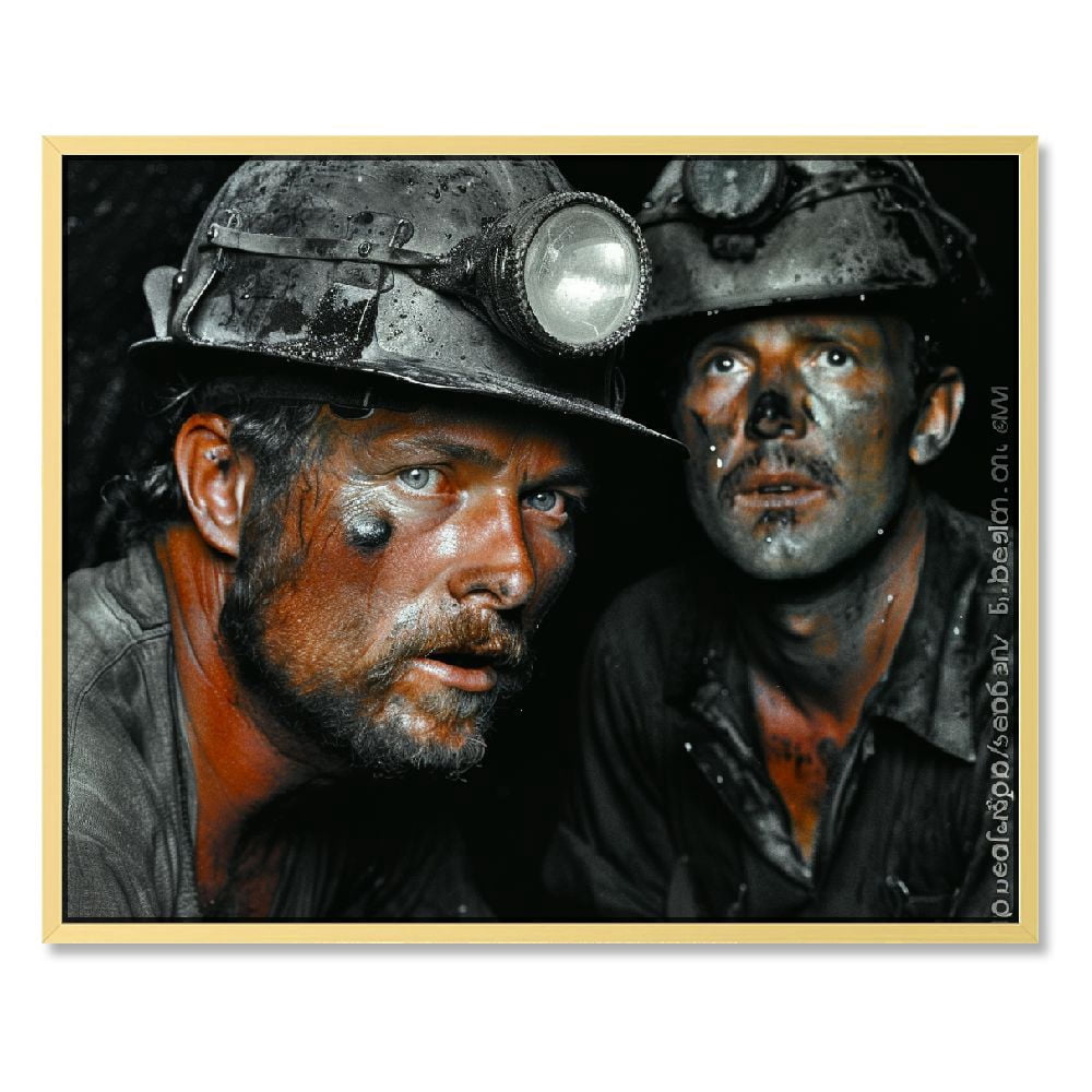 Coal Miner Vintage Photo Poster Canvas Wall Art Poster Canvas Painting ...