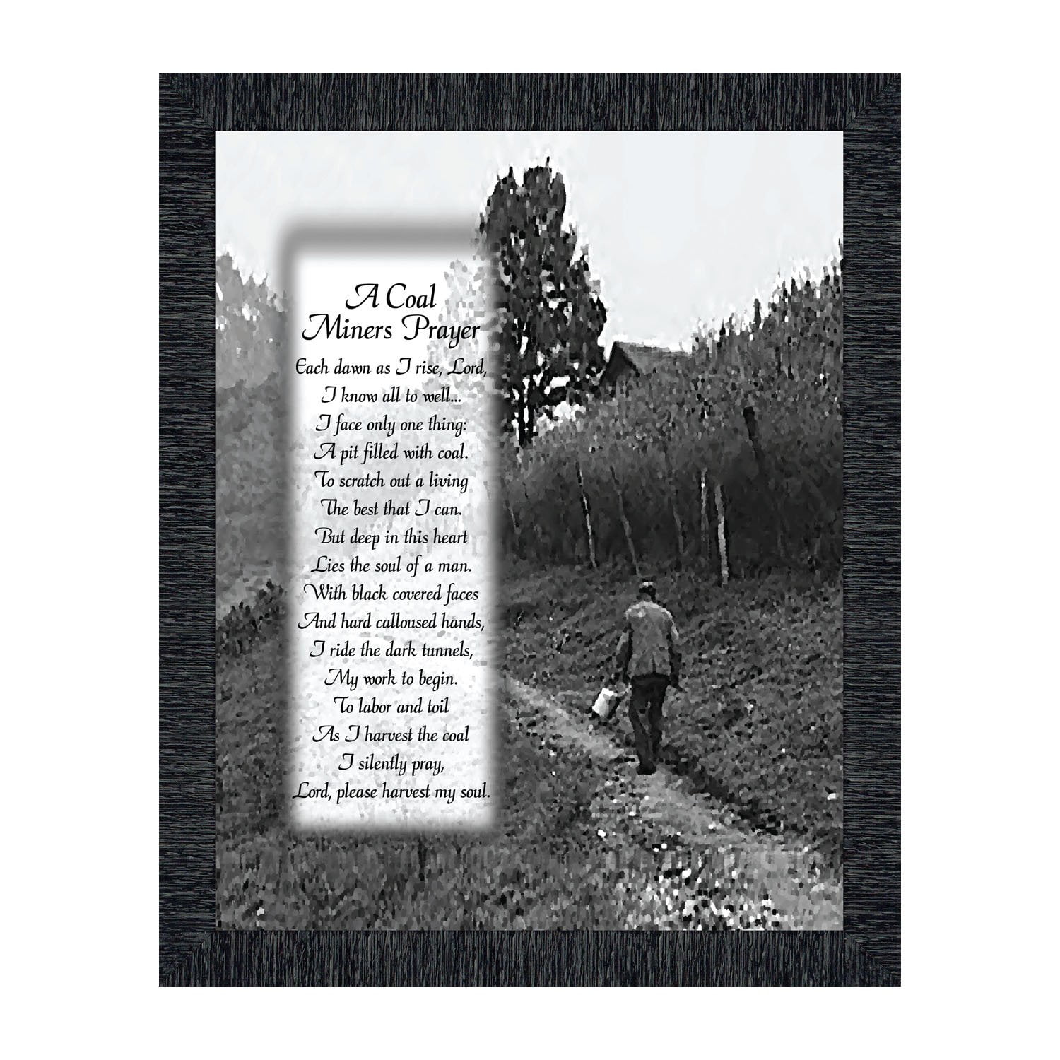 Coal Miner's Prayer Picture Frame, Coal Mining Gifts, Miner's Decor ...
