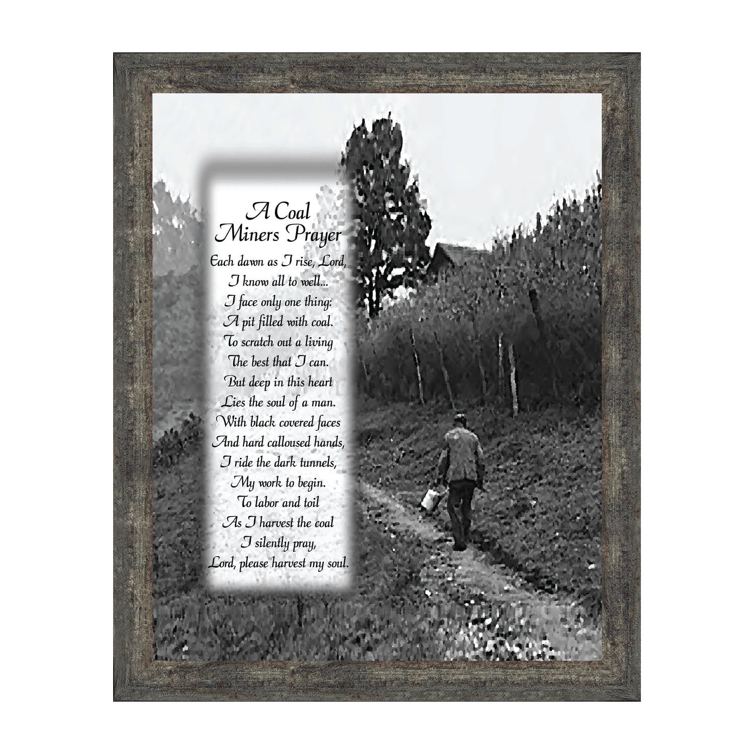 Coal Miner's Prayer Picture Frame, Coal Mining Gifts, Miner's Decor ...