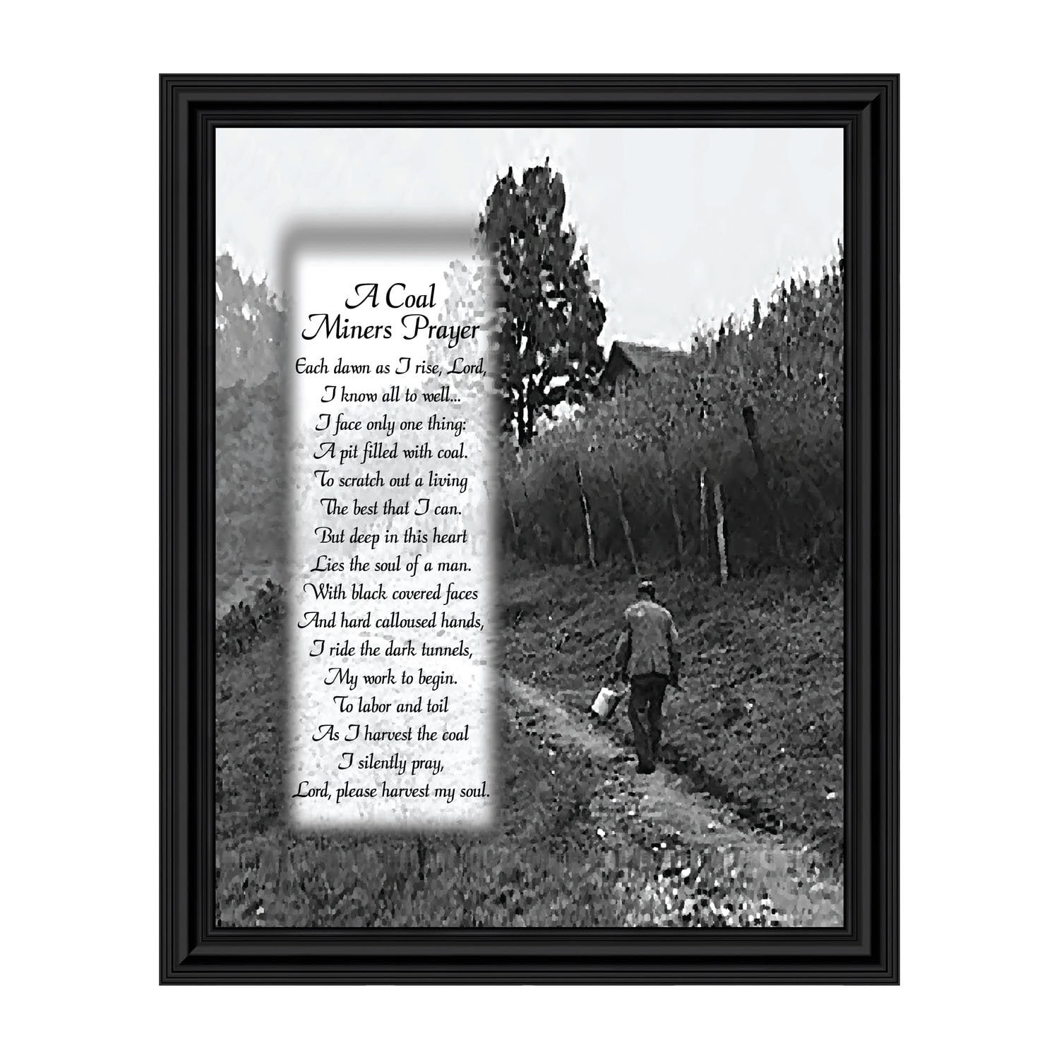 Coal Miner's Prayer Picture Frame, Coal Mining Gifts, Miner's Decor ...