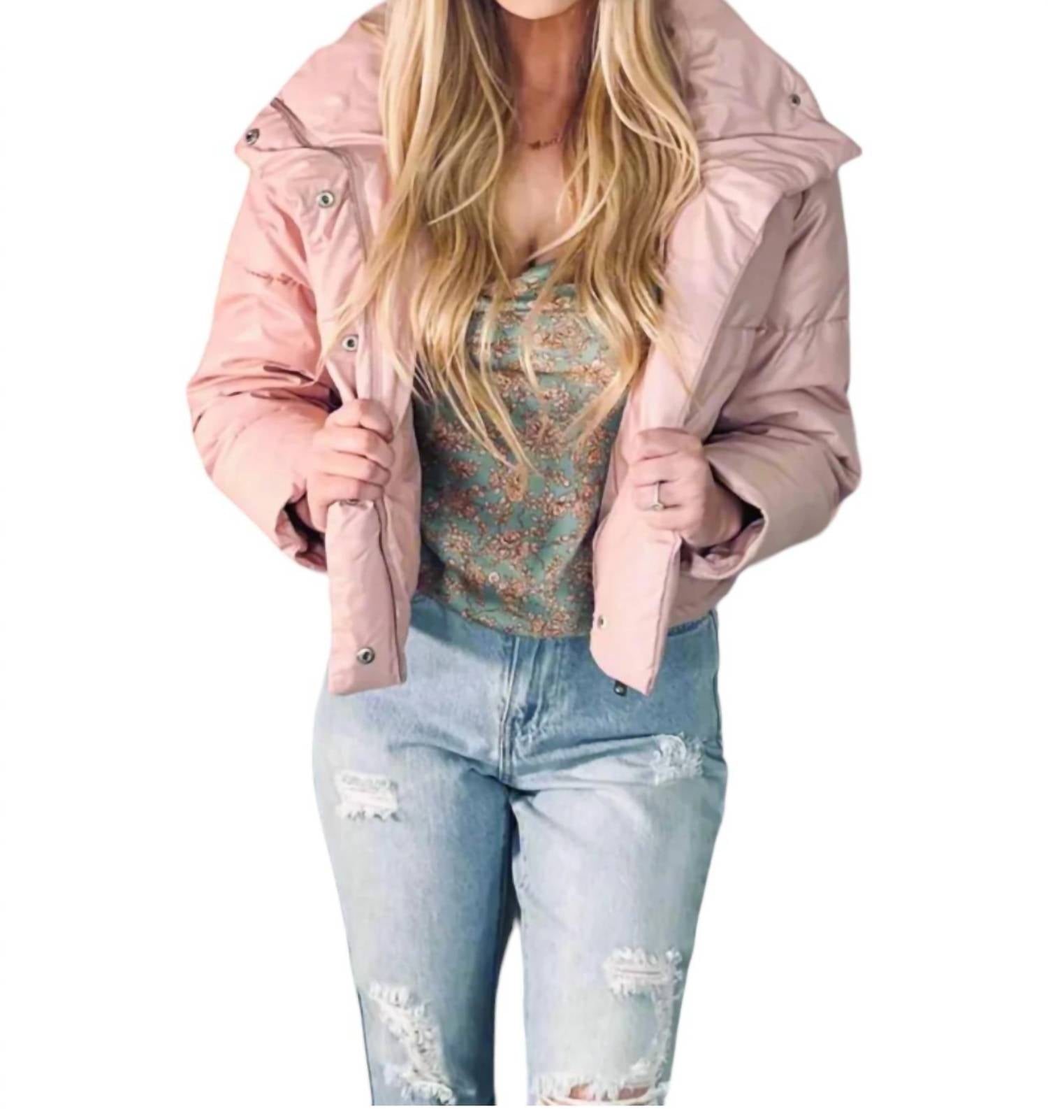 Coalition La Cropped Puffer Jacket - Walmart.com
