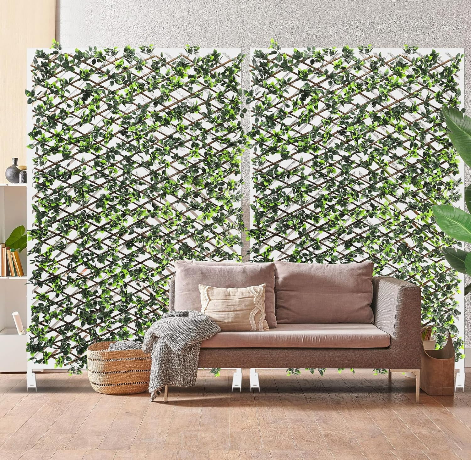 Coarbor 1 Pack Artificial Leaf Faux Ivy Expandable Privacy Fence Screen ...