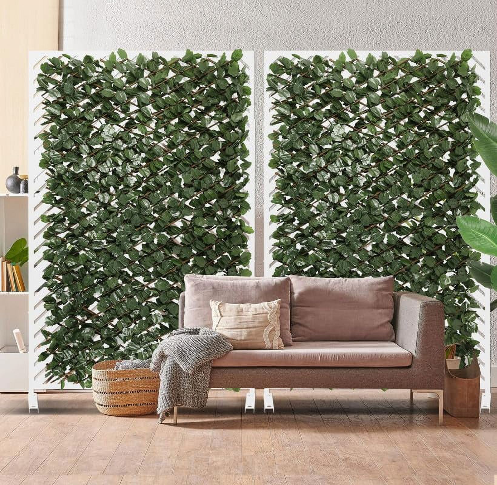 Coarbor 7 Packs Artificial Leaf Ivy Expandable Privacy Fence Screen ...
