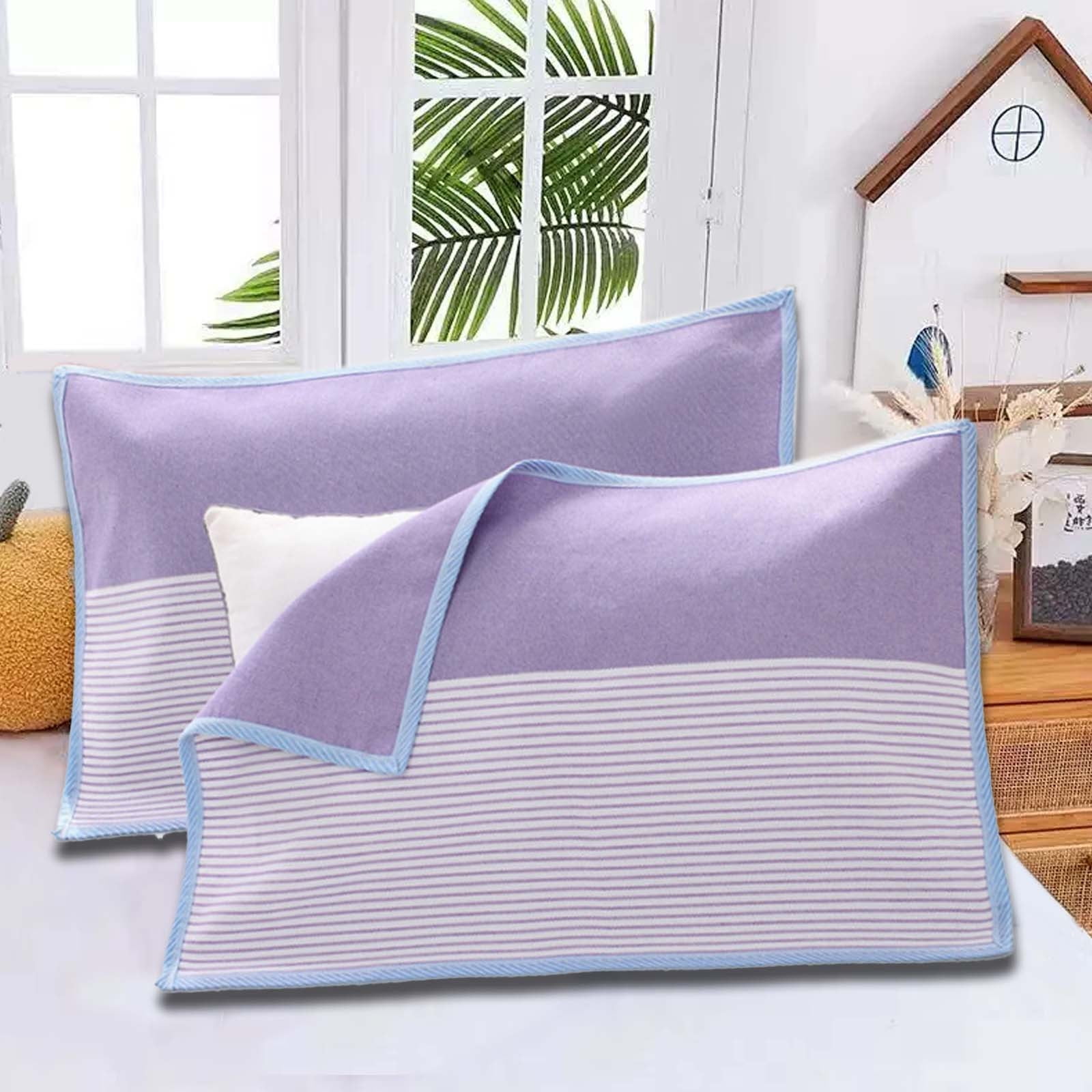 Coarse Cloth Pillowcase Towel Padded Pillowcase Wrap Absorbs Sweat ...