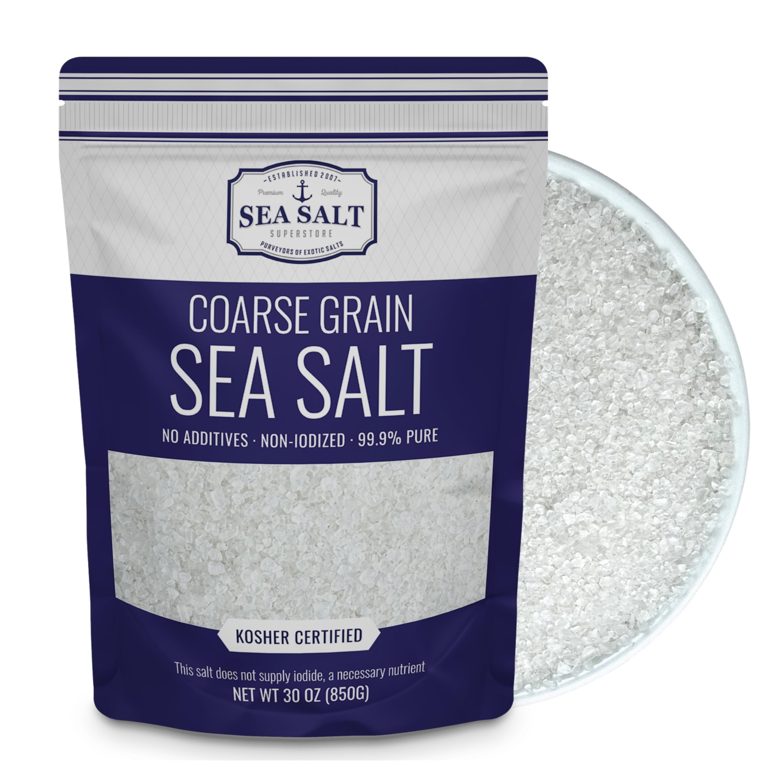 Coarse Sea Salt for BCF26 Grinder Refill, Coarse Grain Kosher, Non ...