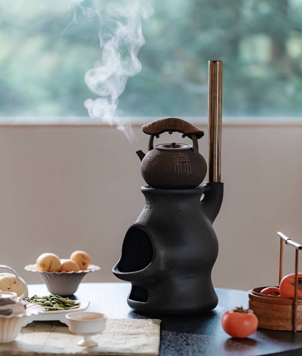 Coarse pottery observation furnace Dual use charcoal stove and firewood ...