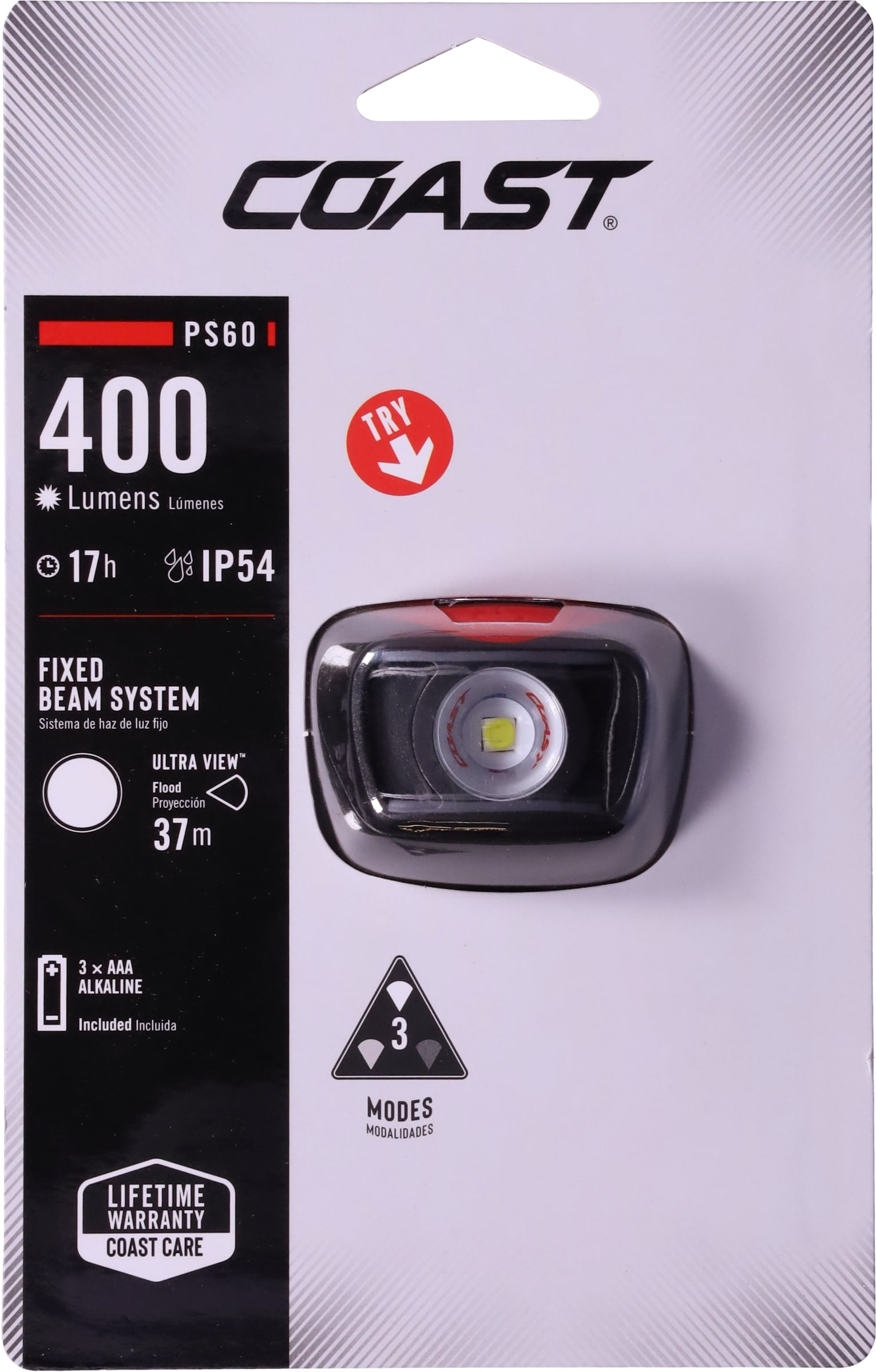 Coast Alkaline 400 Lumens PS60 Headlamp 1 ea - Walmart.com