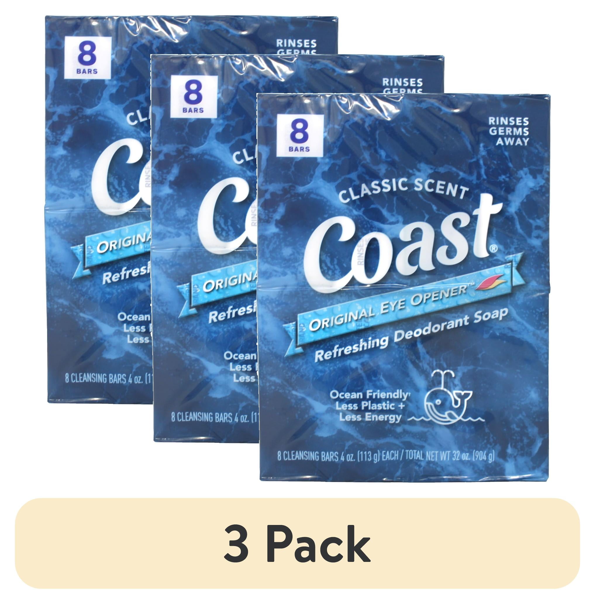 (3 pack) Coast Bar Soap Classic 4.0 OZ x 8 pack - Walmart.com