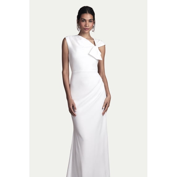 Coast Bow Detail Crepe Wedding Dress - White, 10 - Walmart.com