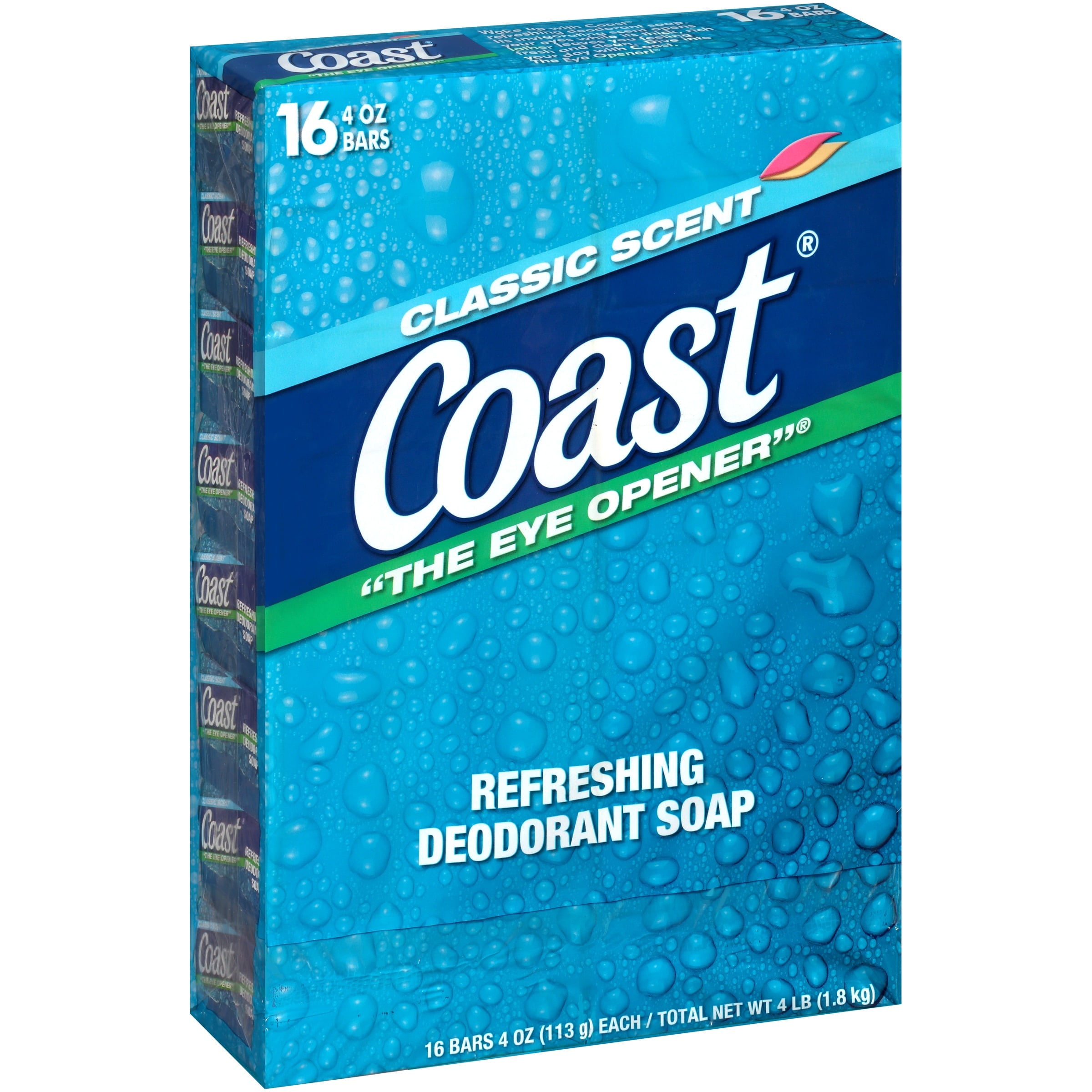 COAST Classic Scent Deodorant Soap, Refreshing Formula, 16 Bars, 4 oz - Walmart.com