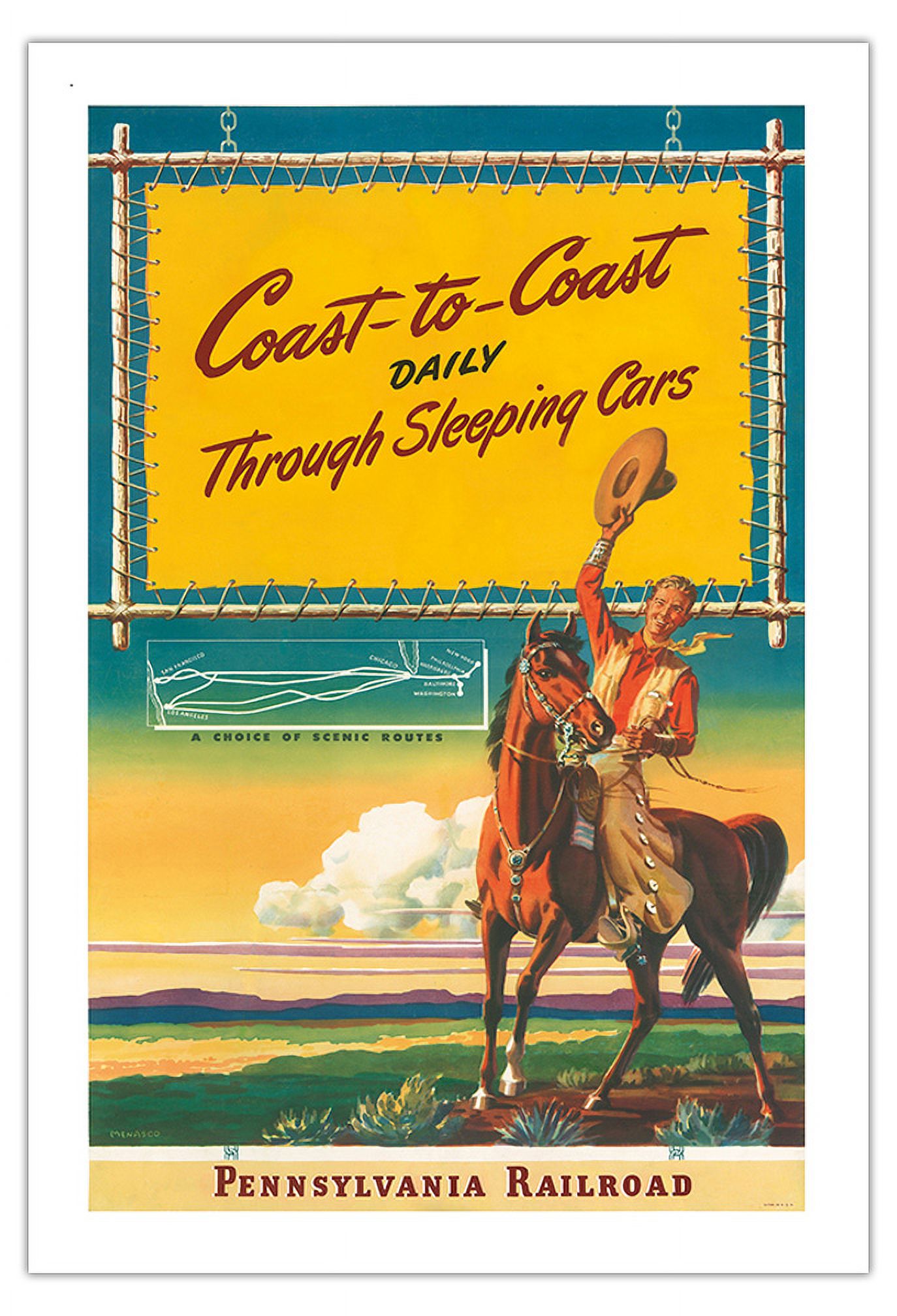 Coast to Coast Daily - Through Sleeping Cars - Pennsylvania Railroad ...