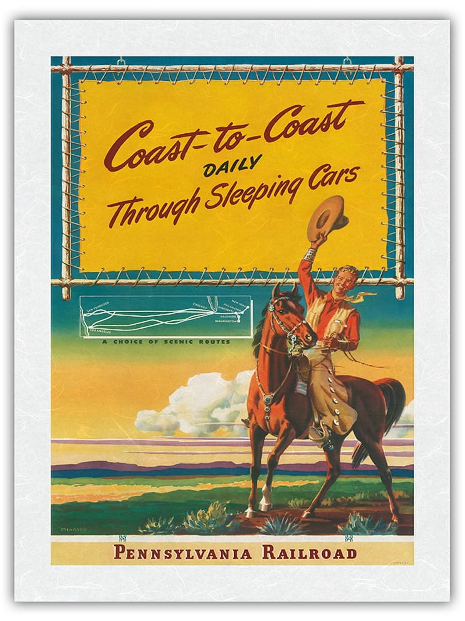 Coast to Coast Daily - Through Sleeping Cars - Pennsylvania Railroad ...