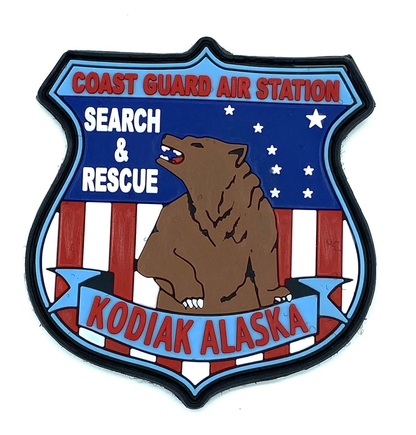 Coast Guard Air Station Search and Rescue, Kodiak, Alaska, PVC Patch, 4 ...