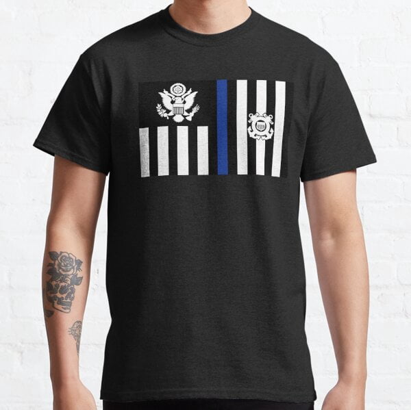 Coast Guard Thin Blue Line Ensign Classic T-shirt - Walmart.com