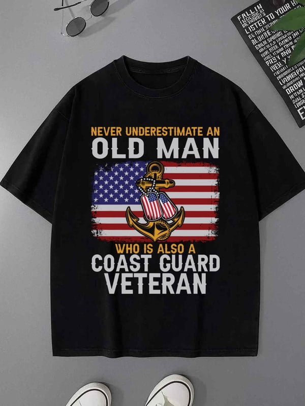 Coast Guard Veteran Tee funny humor comfort colors tshirt plain men ...