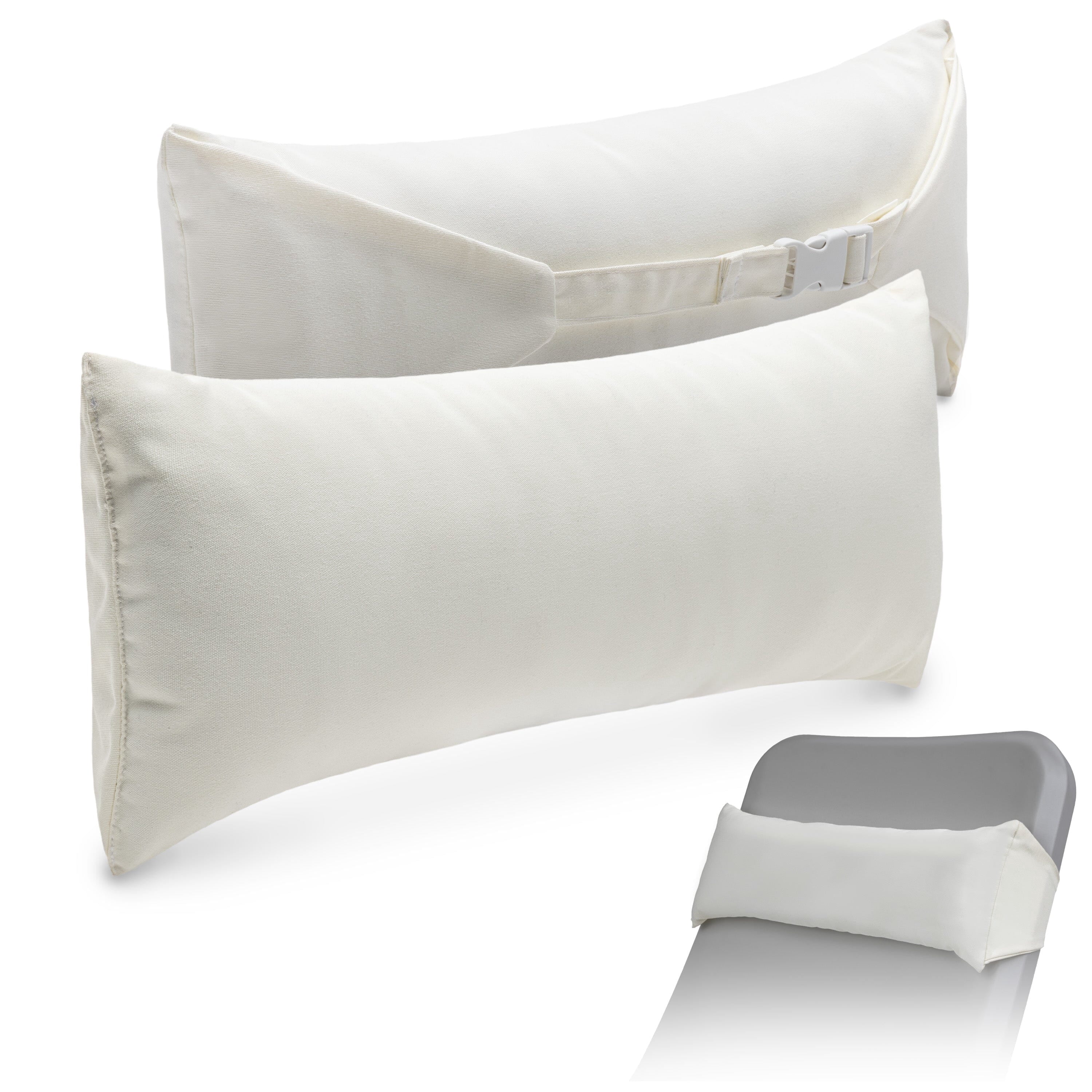 Coast Modern Natural Outdoor Lounge Chair Pillow with Strap ...