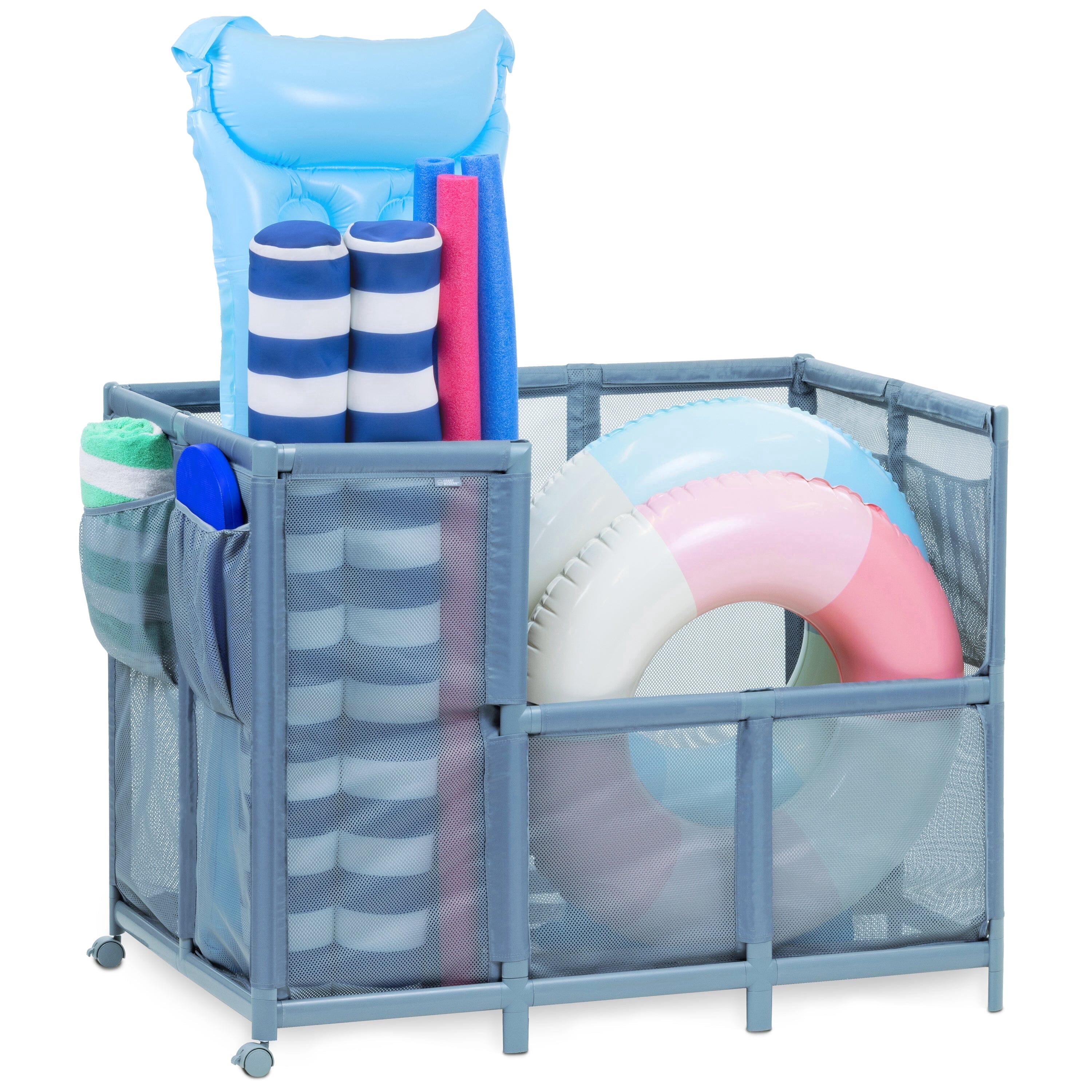 Coast Modern Pool Organizer for Floats and Toys - Extra Large Mesh Pool ...