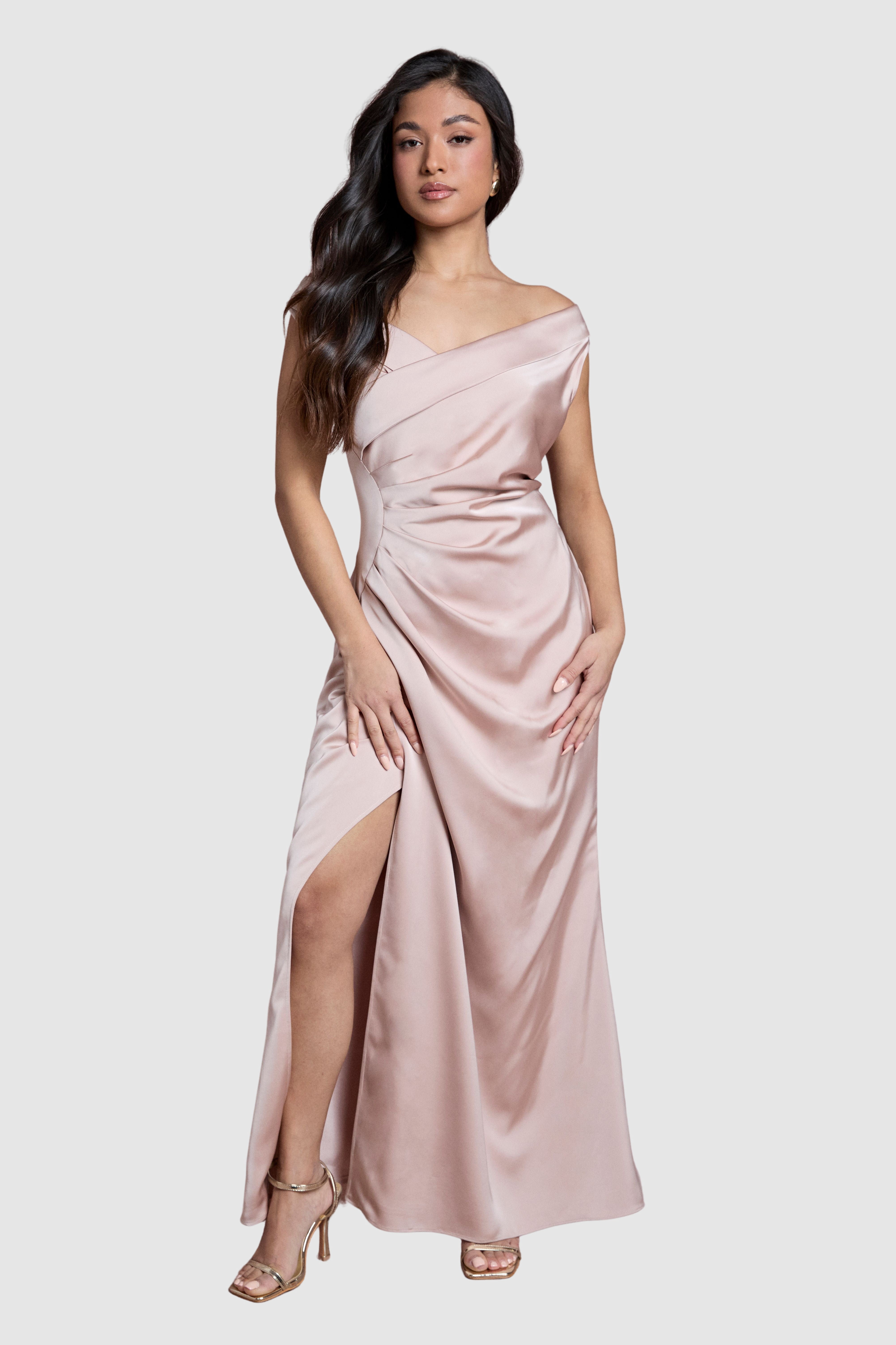 Coast Petite Bardot Maxi Dress - Pink, 4 - Walmart.com