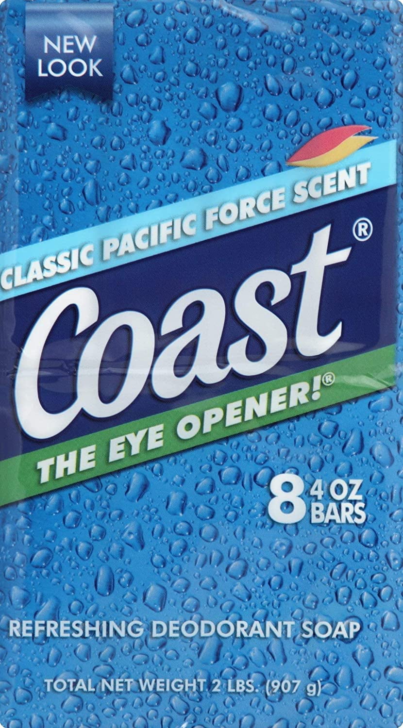 Coast Refreshing Deodorant Soap, Classic Scent 4 oz, 8 ea (Pack of 6 ...