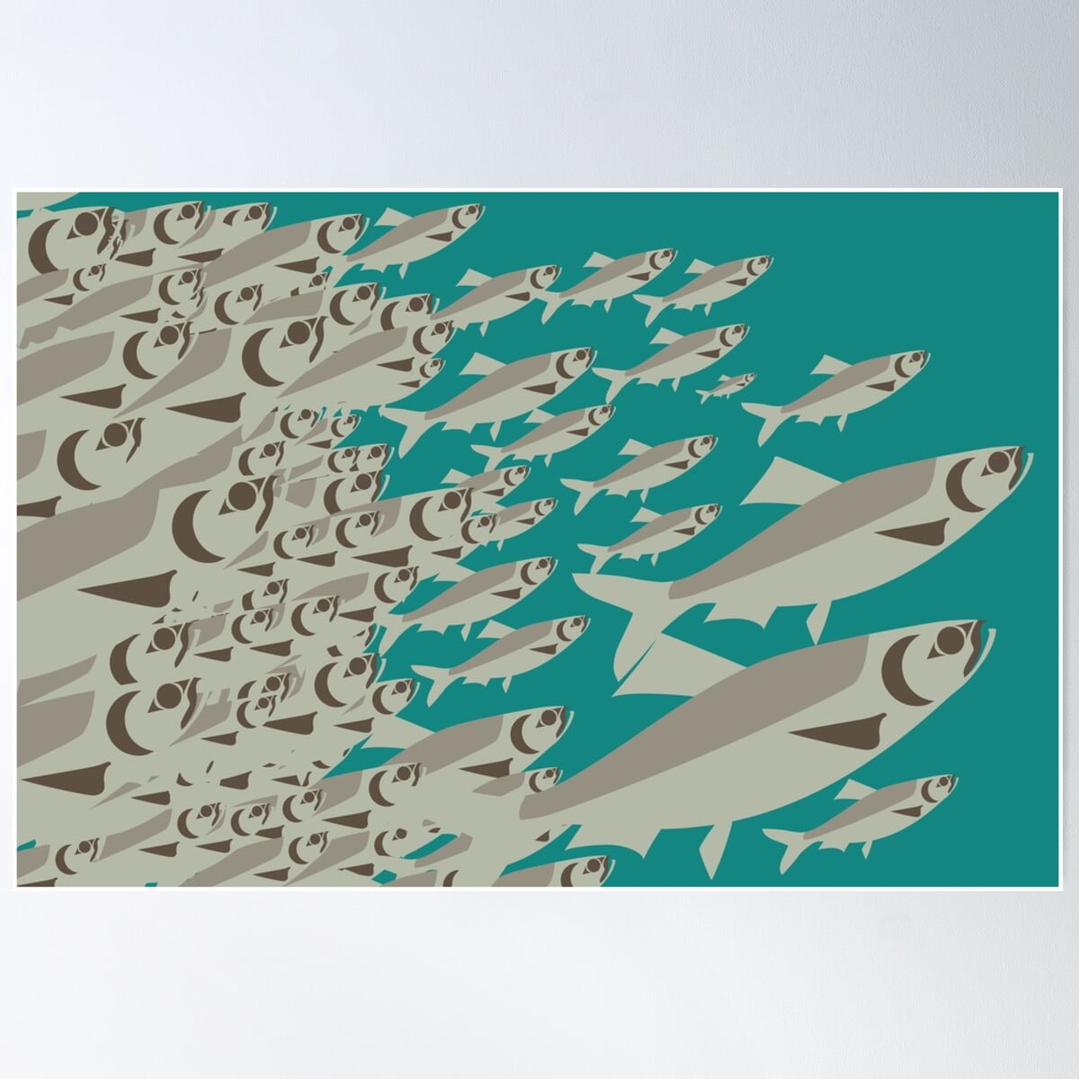 Coast Salish Herring Poster Wall Art, Modern Wall Decor For Living Room ...