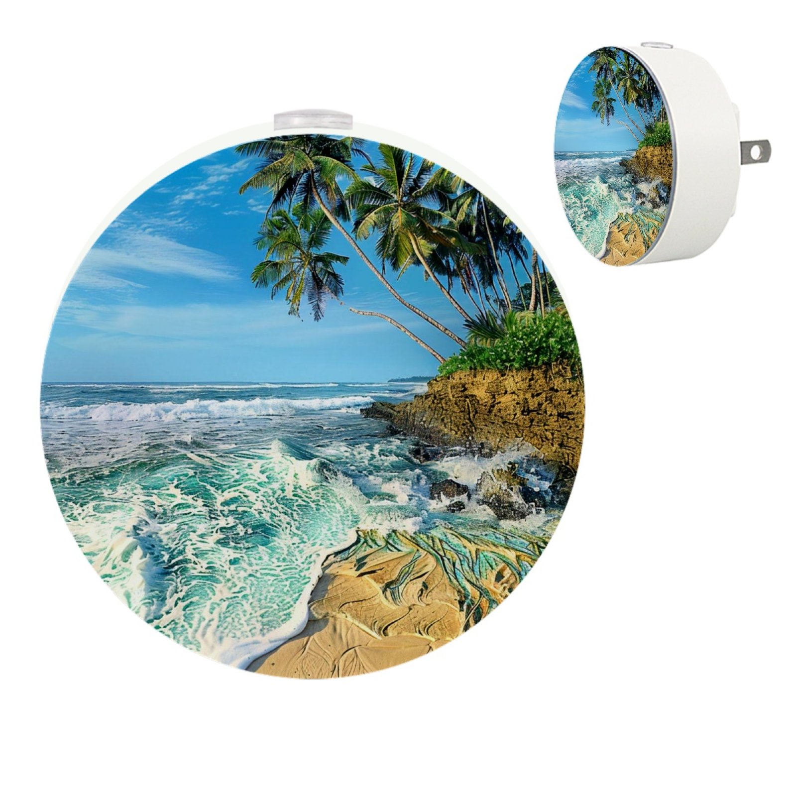 Coast Sea Tropics Beach Automatic night lights plug into wall Dusk to ...