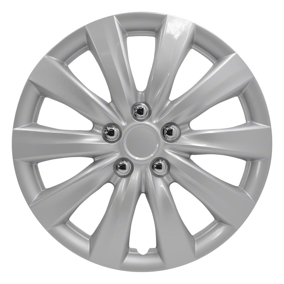 Coast To Coast 16" Silver Gloss Painted Wheel Cover Set, 10 Spoke ...