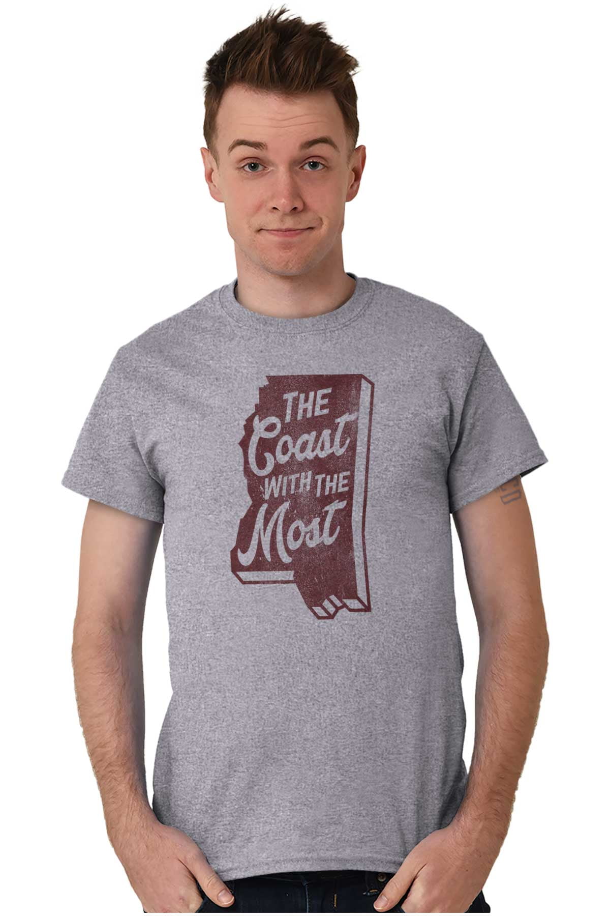 Coast With The Most Mississippi Men's Graphic T Shirt Tees Brisco Brands 4X - Walmart.com