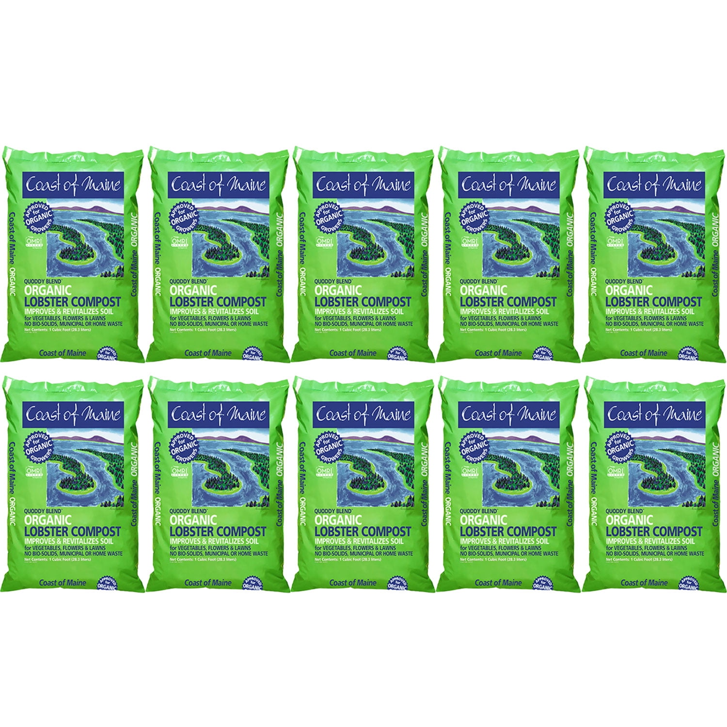 Coast of Maine Lobster Compost Soil, 60 Pound Bag (10 Pack) - Walmart.com