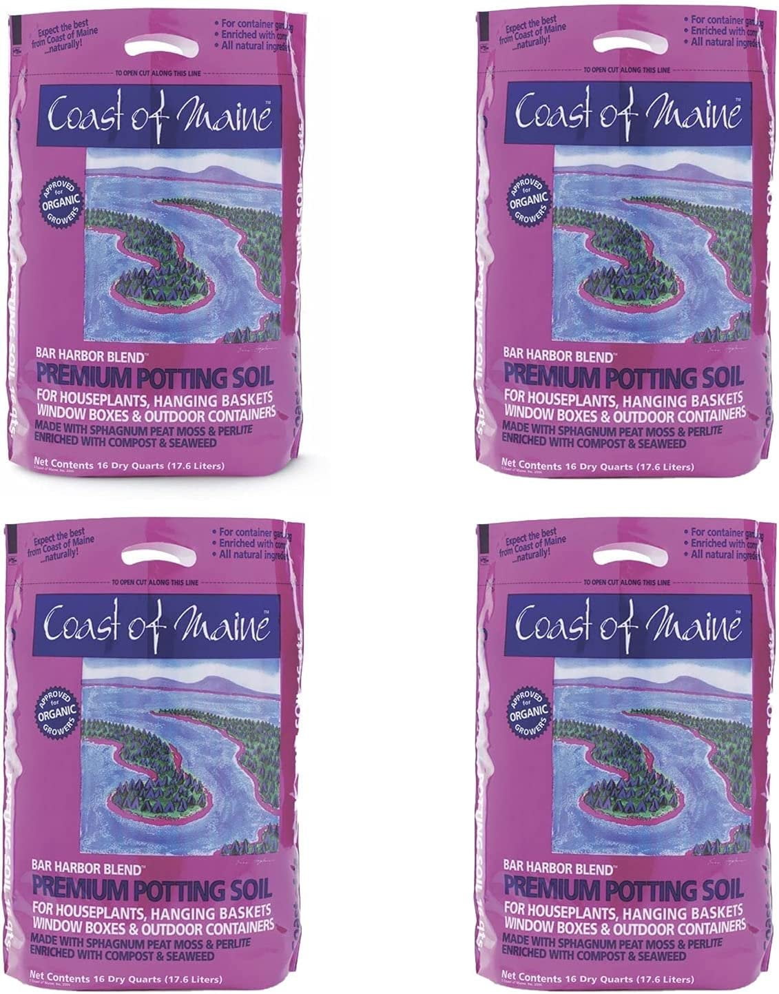Coast of Maine OMRI Organic Compost Potting Soil, For Gardens & Flower ...