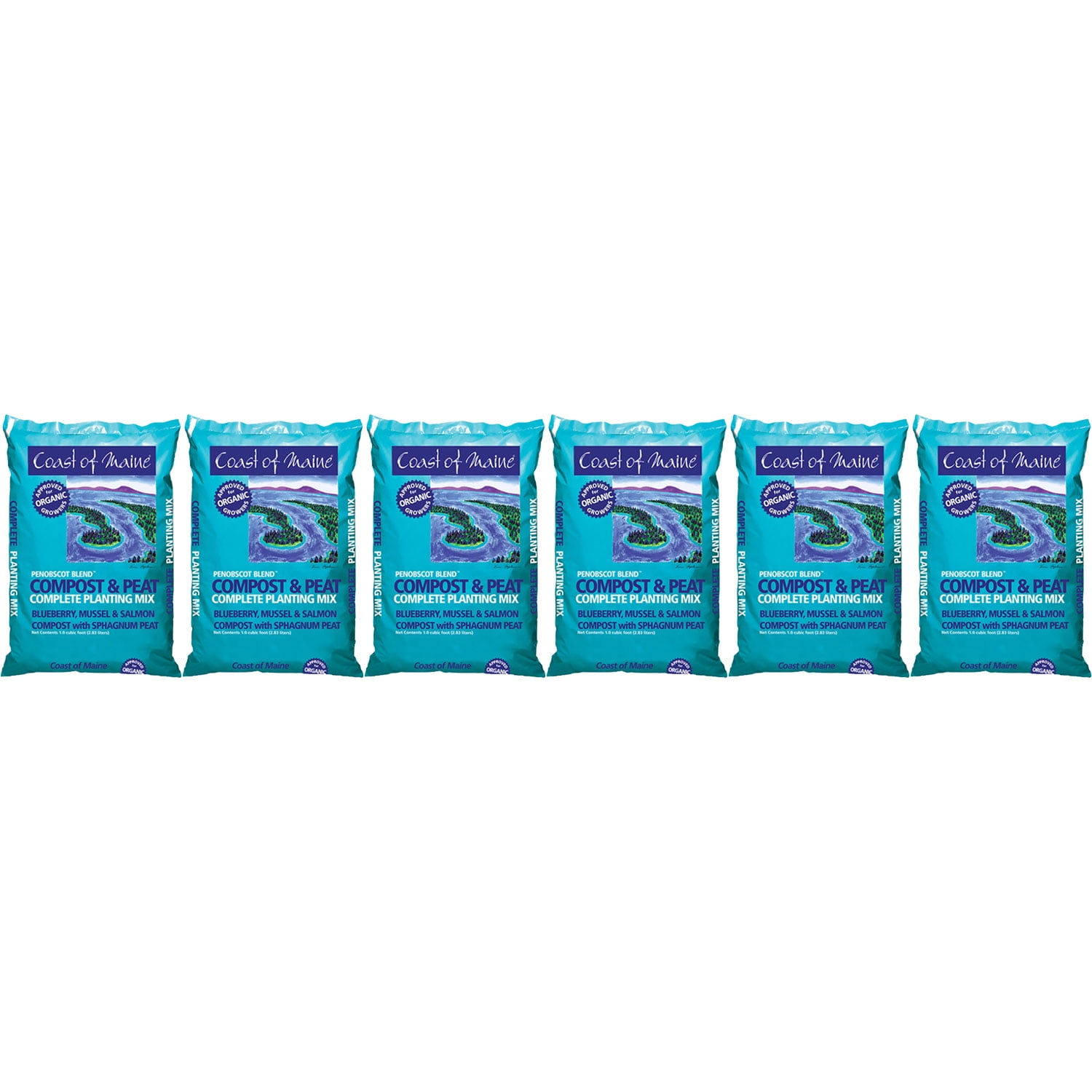 Coast of Maine Penobscot Blend Compost and Peat Organic Plant Mix, 1 ...