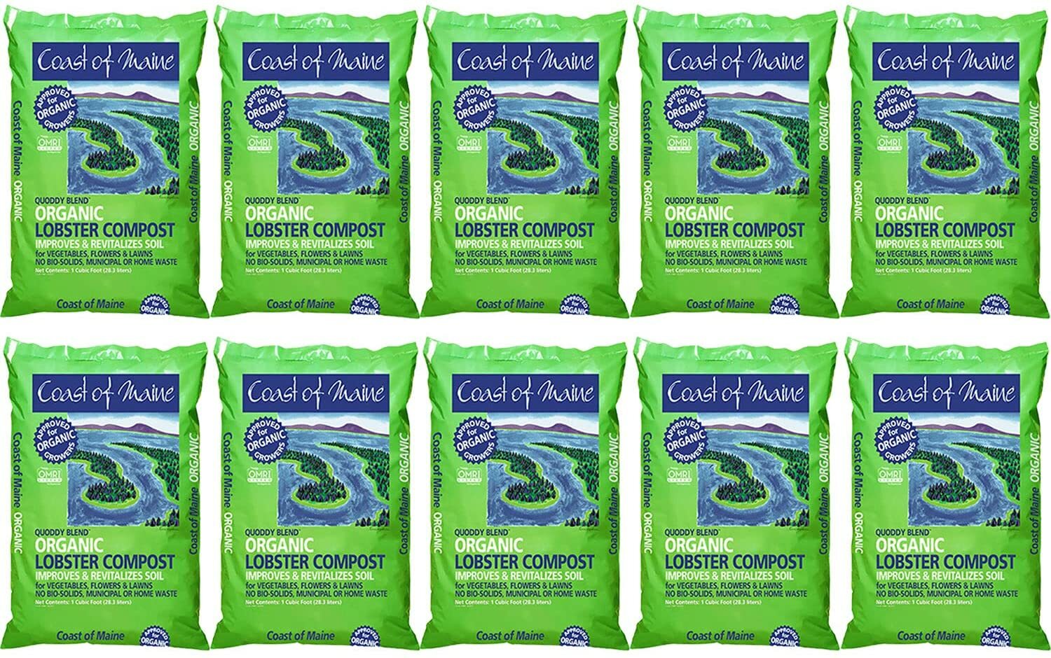 Coast of Maine Q1 Quoddy Blend, Organic Lobster Compost Soil, 1 CF (10 ...
