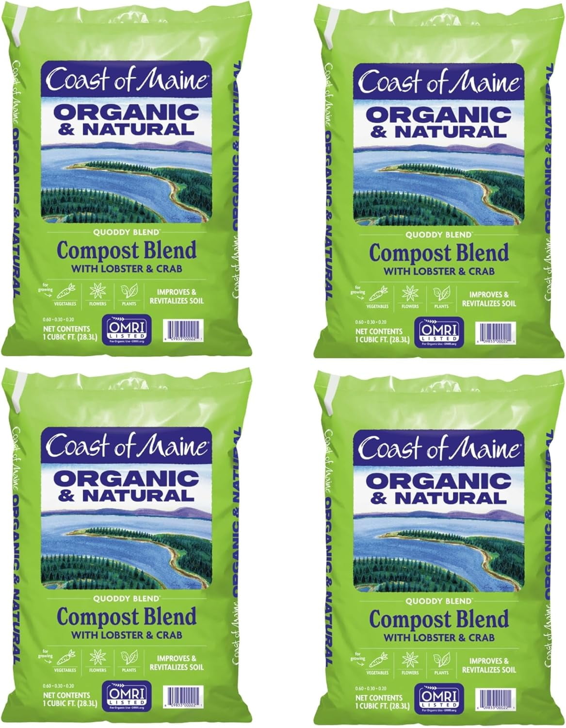 Coast of Maine Quoddy Blend, 1 cu ft (Pack of 4) Organic and Natural ...