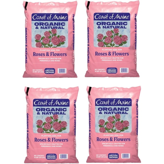 Coast of Maine Roses and Flowers, 20qt (Pack of 4) Organic and Natural ...