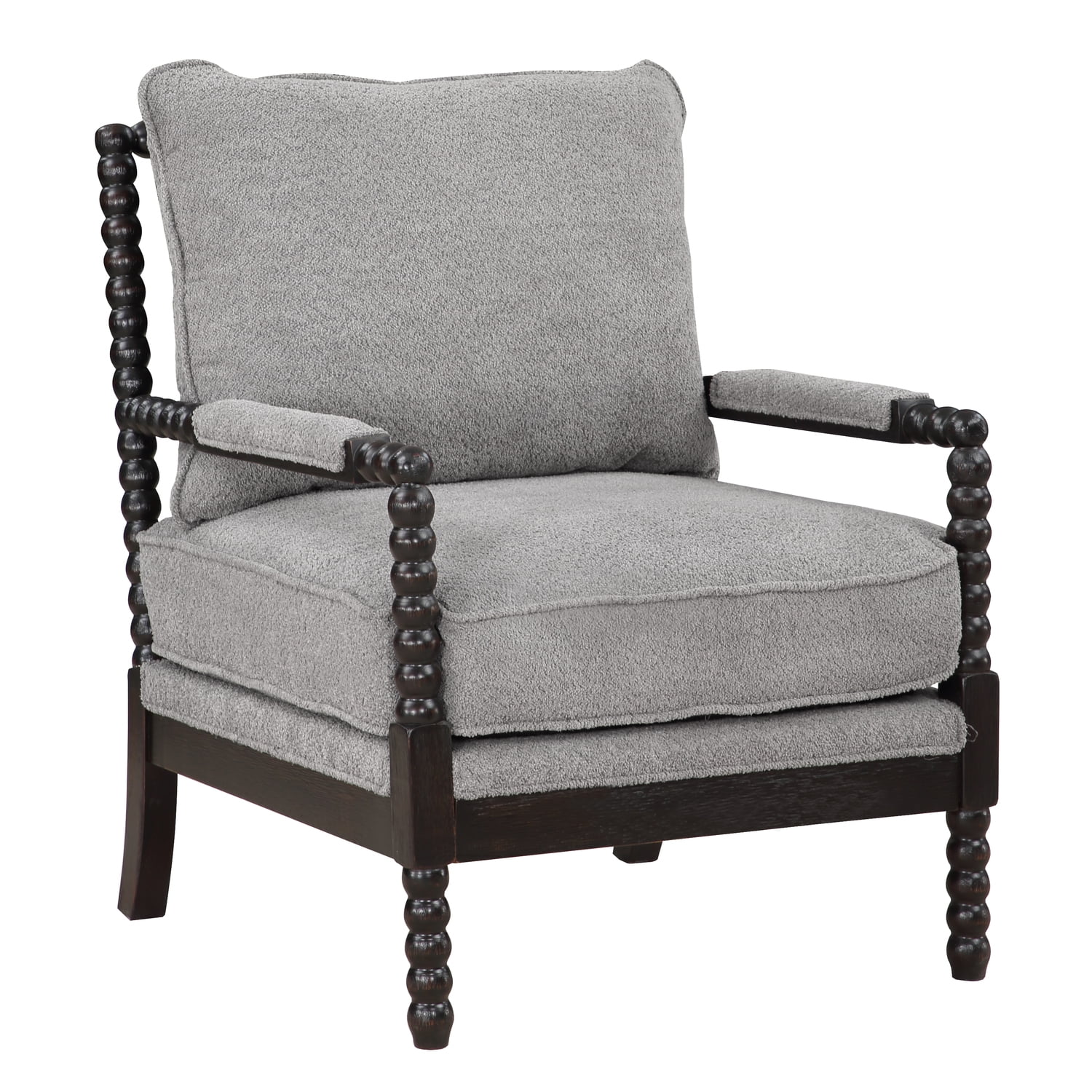 Coast to Coast Middlebury Dark Brown and Grey Transitional Accent Chair ...